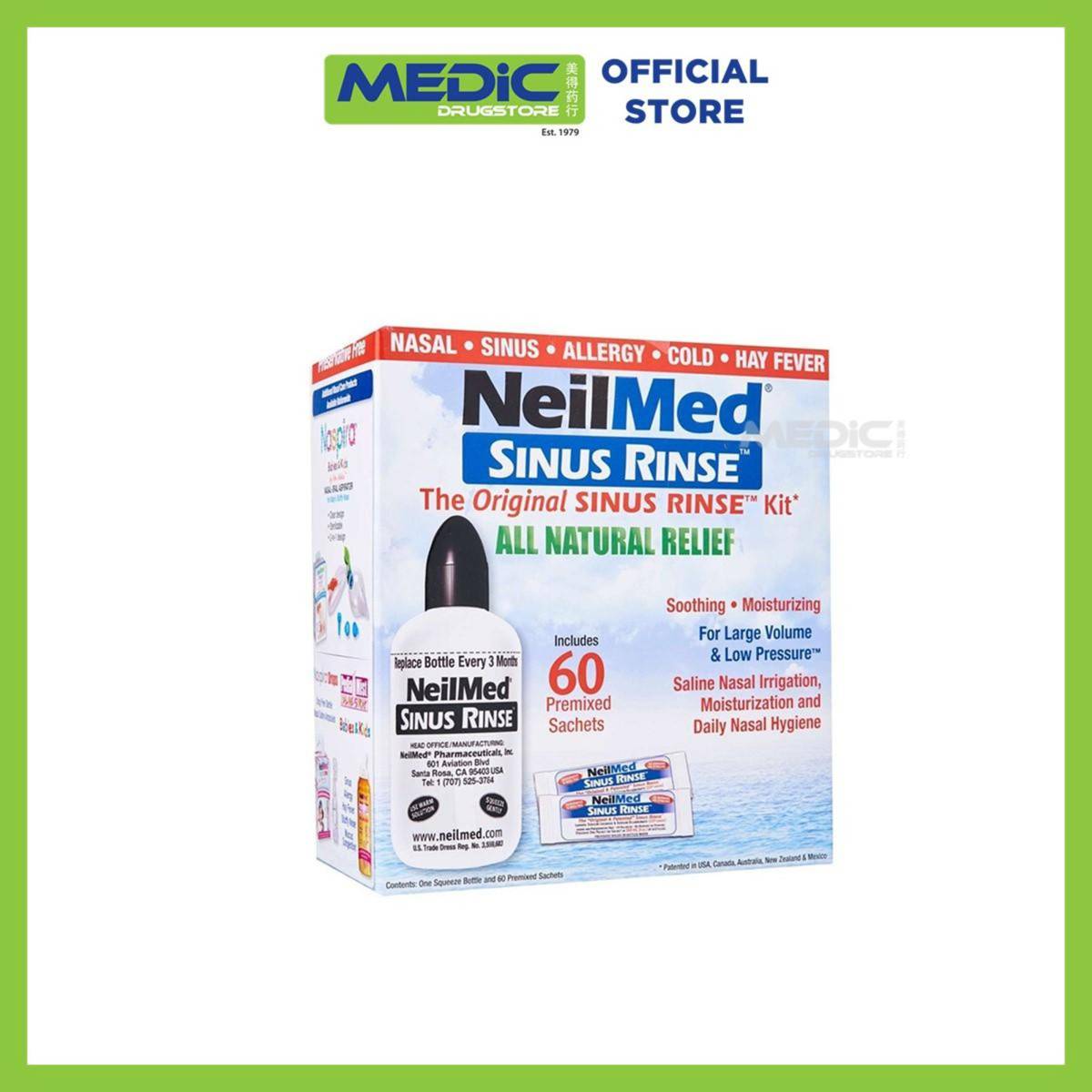 NeilMed Sinus Rinse Kit With 60 Packets - By Medic Drugstore | NTUC ...