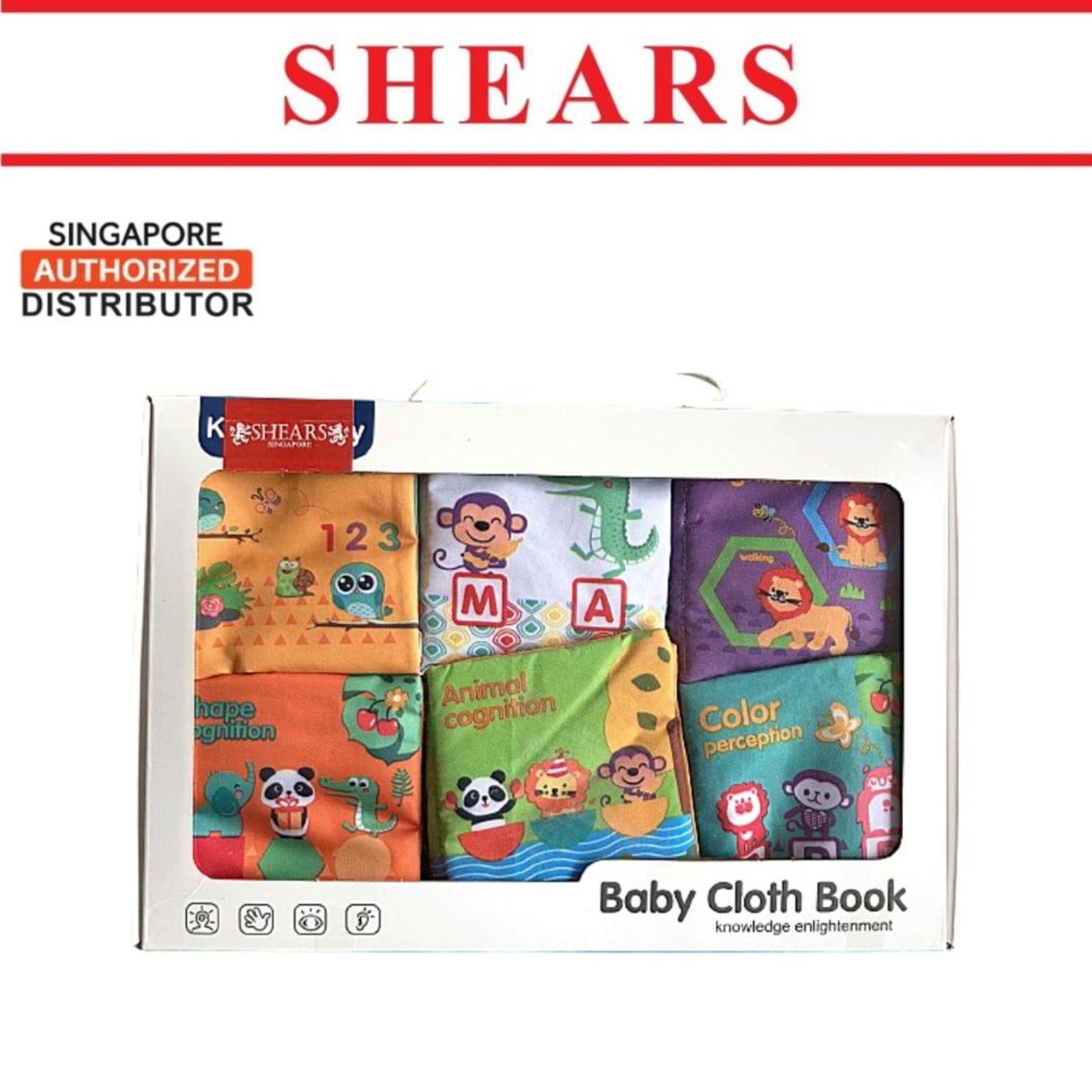 Shears Baby Learning Book 6 IN 1 Cloth Book Set SBYB7268 | NTUC FairPrice