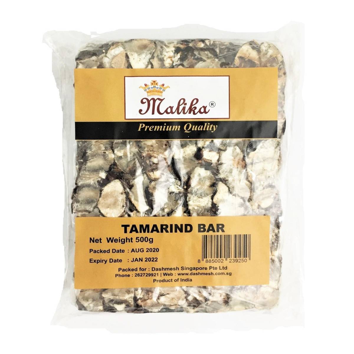 Malika Tamarind Bar Seedless 500G -- By Dashmesh | NTUC FairPrice