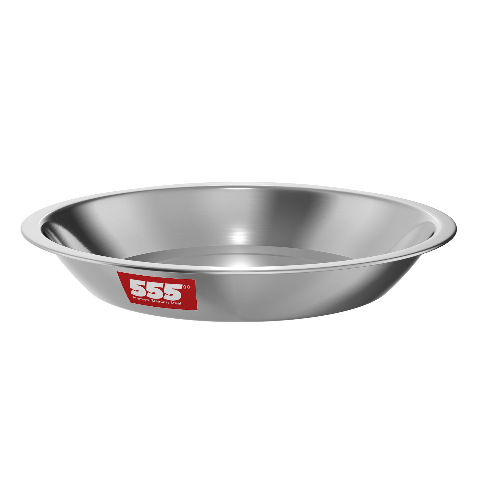 555 Premium Stainless Steel Deep Rice Plate 20cm | NTUC FairPrice
