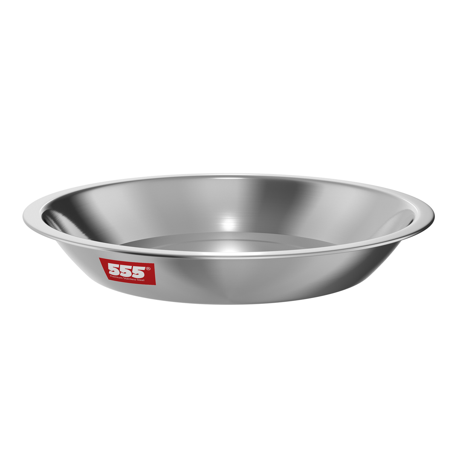 555 Premium Stainless Steel Deep Rice Plate 26cm | NTUC FairPrice