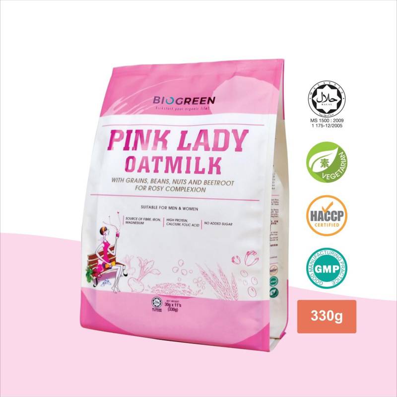 Biogreen Biogreen Pink Lady Dairy Free Oatmilk (Sachet) | NTUC FairPrice