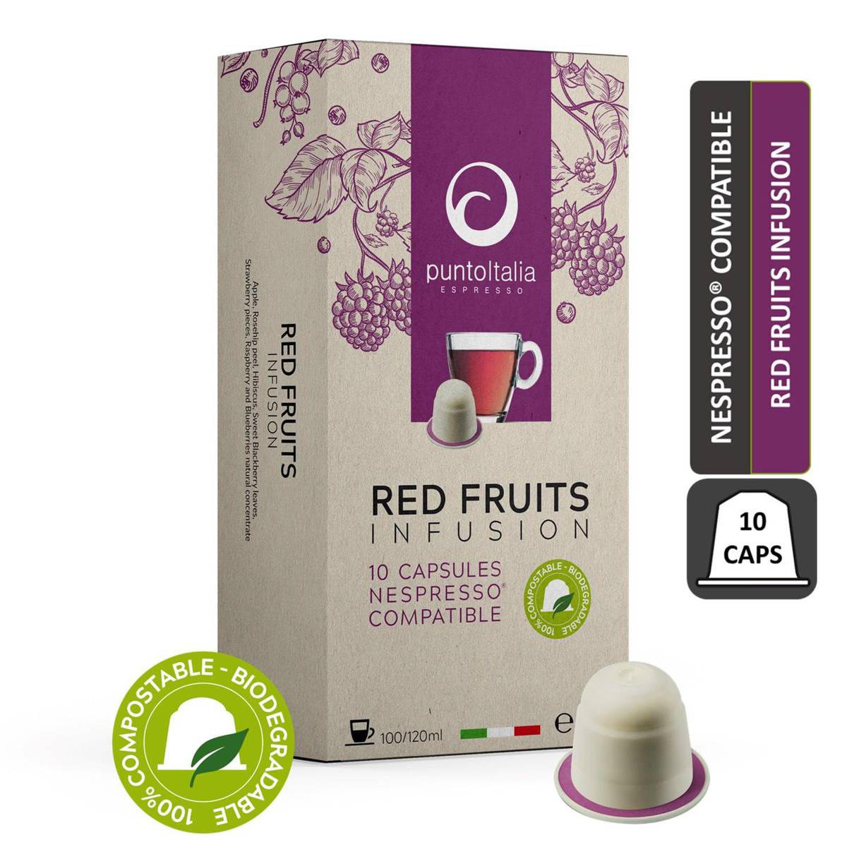 Punto Italia Espresso Red Fruits Infusion Nespresso Tea Pods | NTUC ...