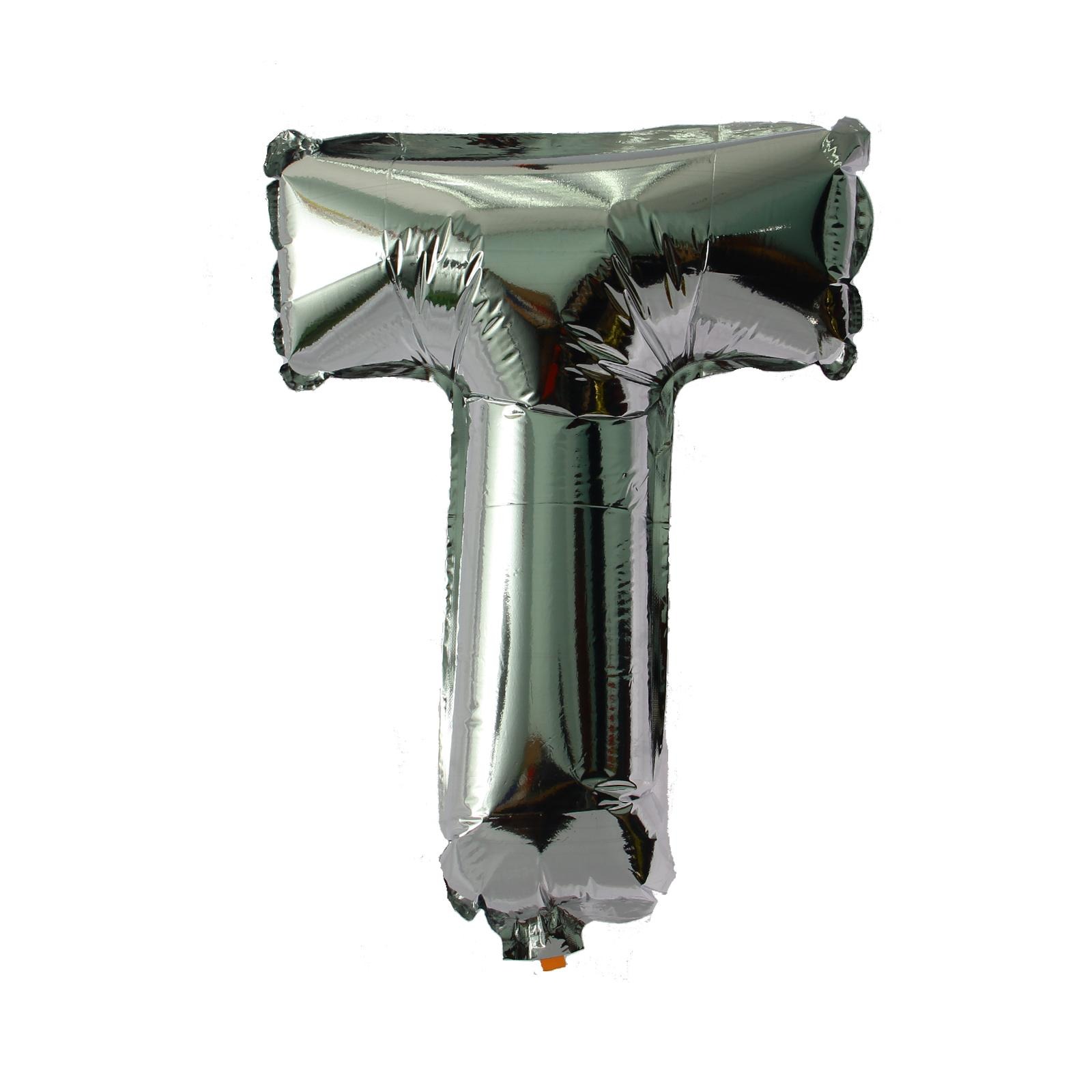 Partyforte Alphabet Balloon - T Silver (16 Inch) | NTUC FairPrice