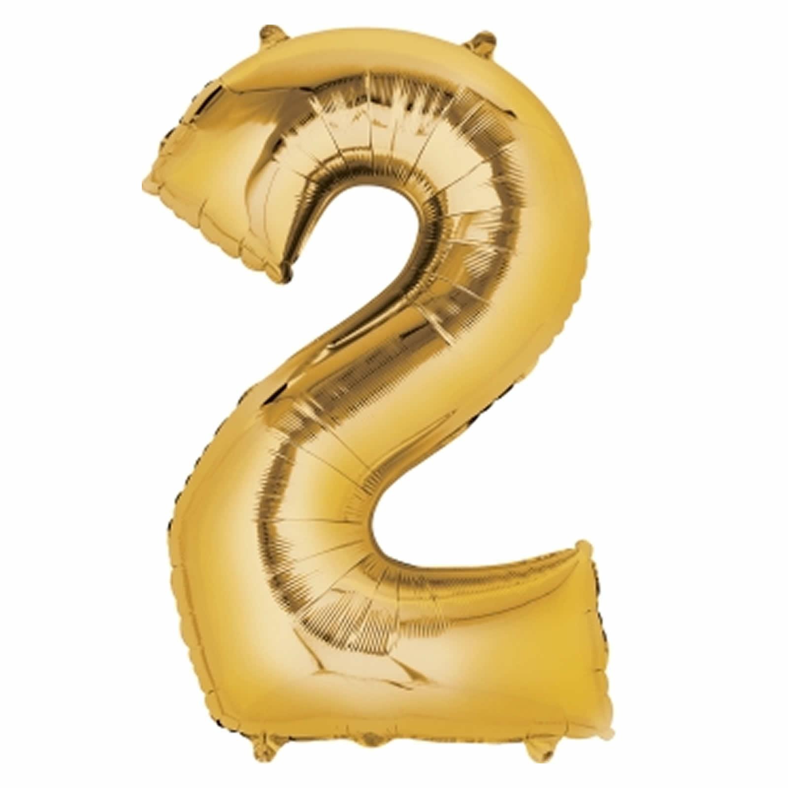 Partyforte Number Balloon - 2 Gold (16 Inch) | NTUC FairPrice