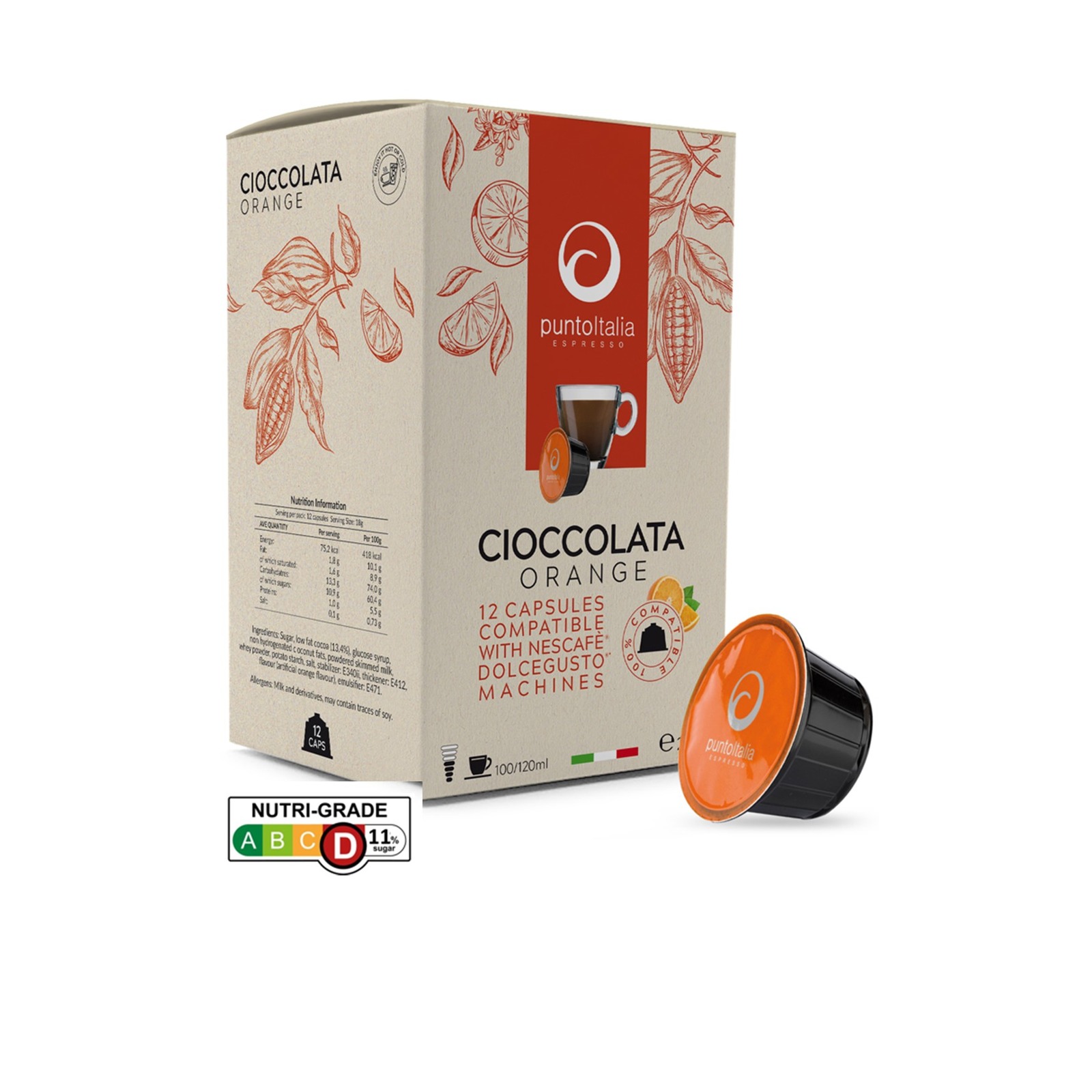 Punto Italia Espresso Orange Dolce Gusto Choco Pod | NTUC FairPrice