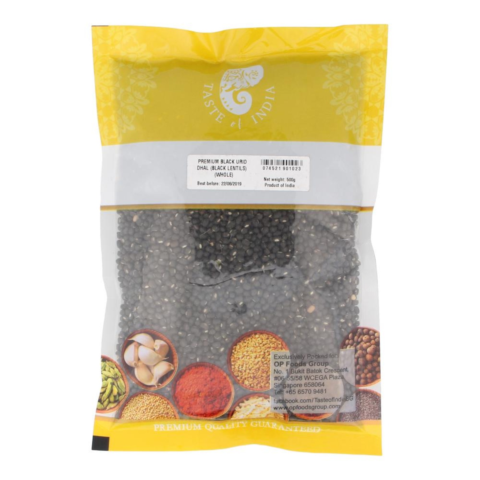 Taste of India Premium Black Urid Dhal (Lentils) (Whole) 500g | NTUC ...