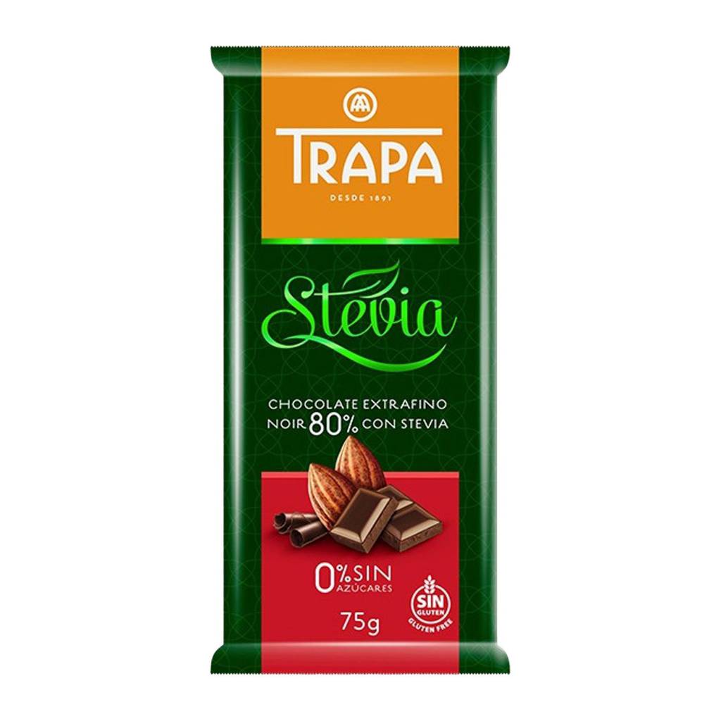 Trapa Trapa Sugar Free Dark Chocolate 80% with stevia | NTUC FairPrice