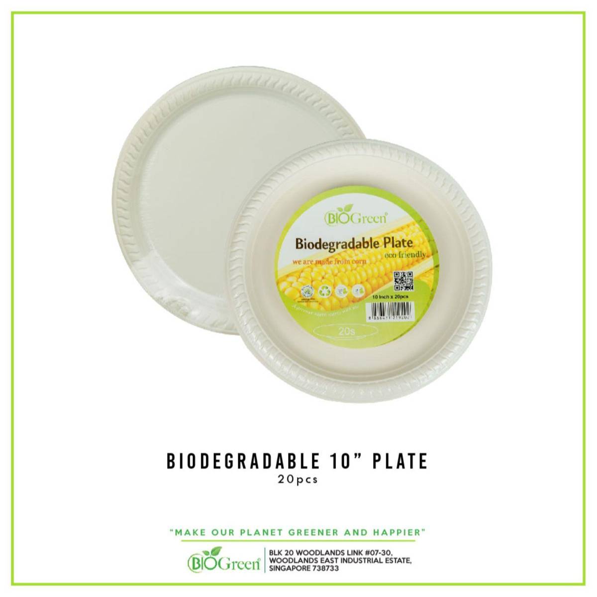 BIOGREEN BD-10" Plate 20's | NTUC FairPrice