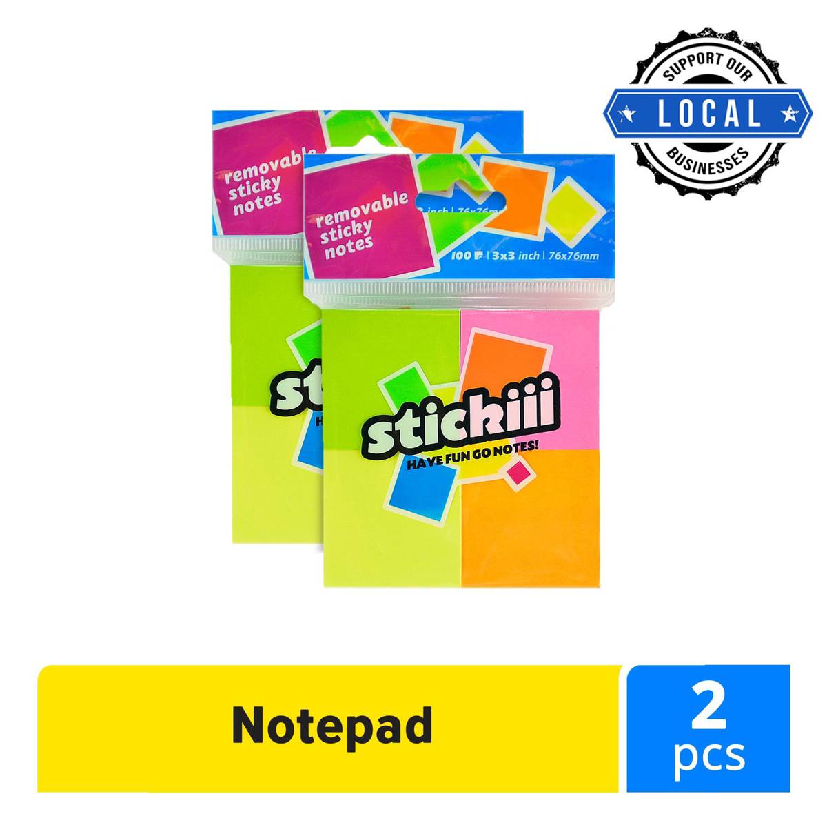 Stickiii 473230 Notes 38x38mm Neon | NTUC FairPrice