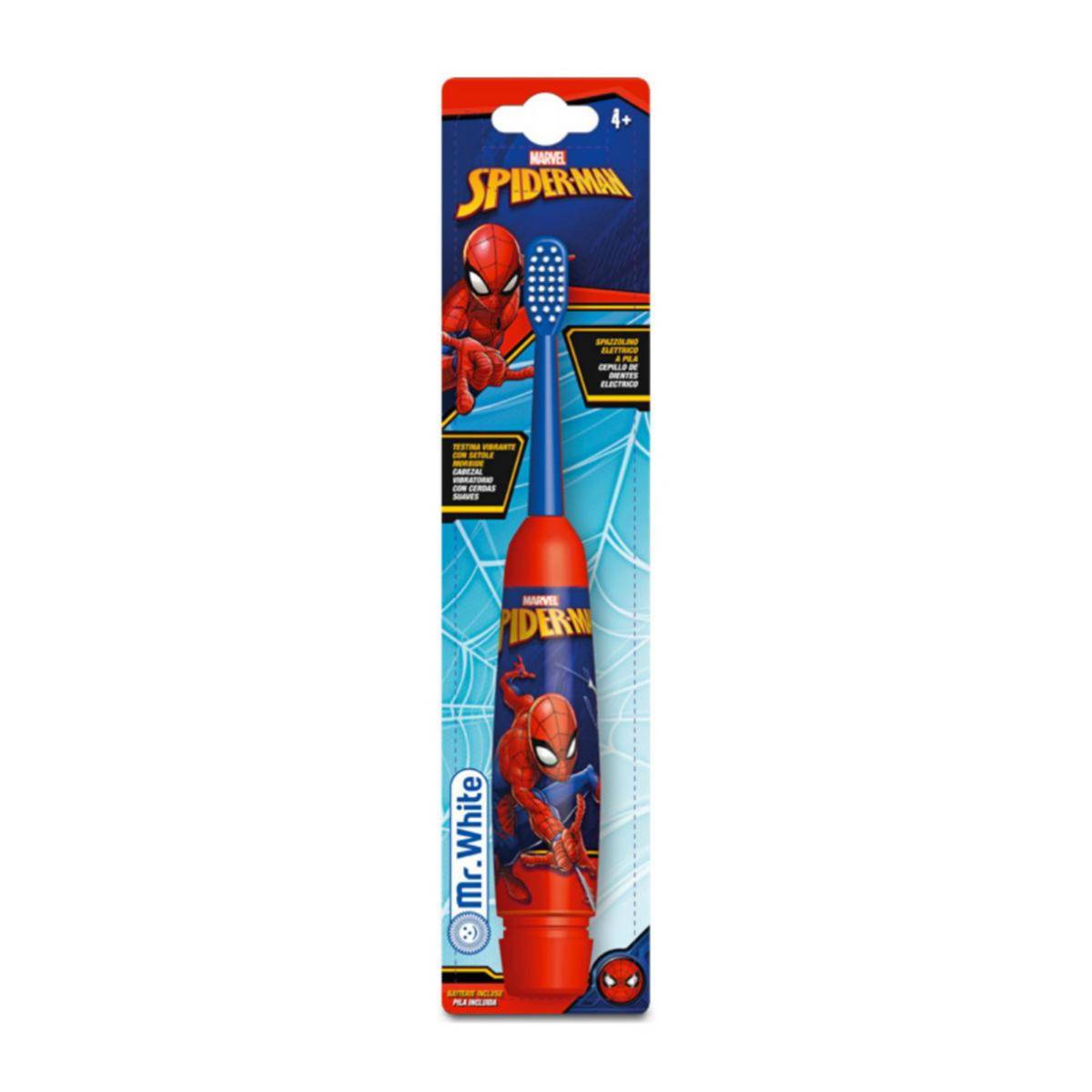 Mr White Spiderman Battery Powered Toothbrush | NTUC FairPrice
