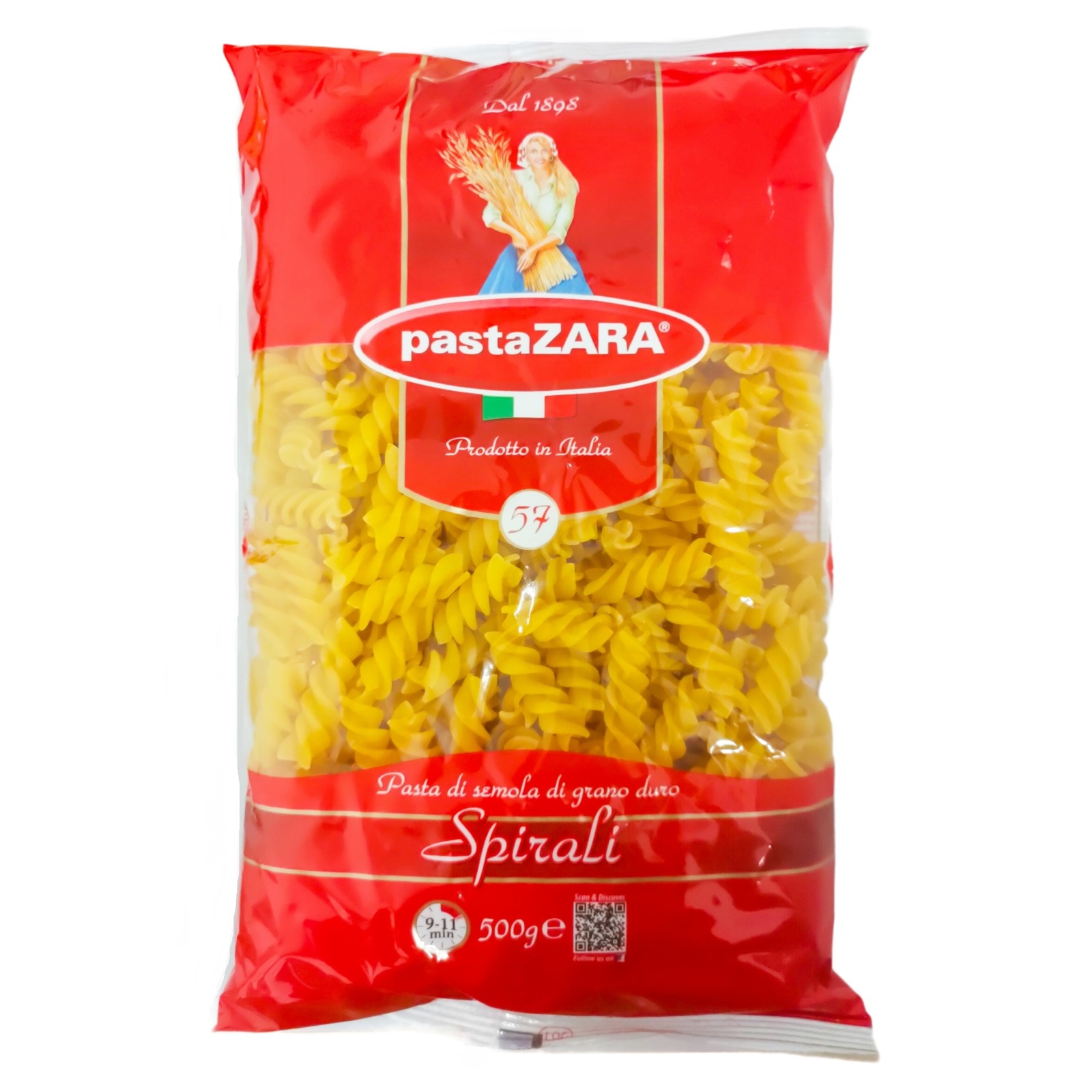 Pasta Zara Pasta Spirali (57) - Spiral, Screw Shaped Pasta | NTUC FairPrice