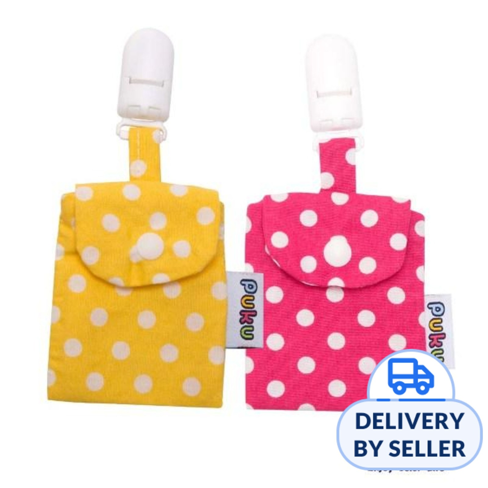 Puku Fortune Pouch Bag 2-Pack(Dot Pink) | NTUC FairPrice