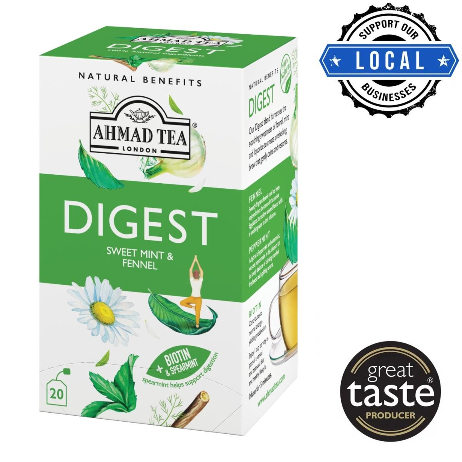 Ahmad Tea Natural Benefits Digest Infusion 20's Foil Teabags | NTUC ...