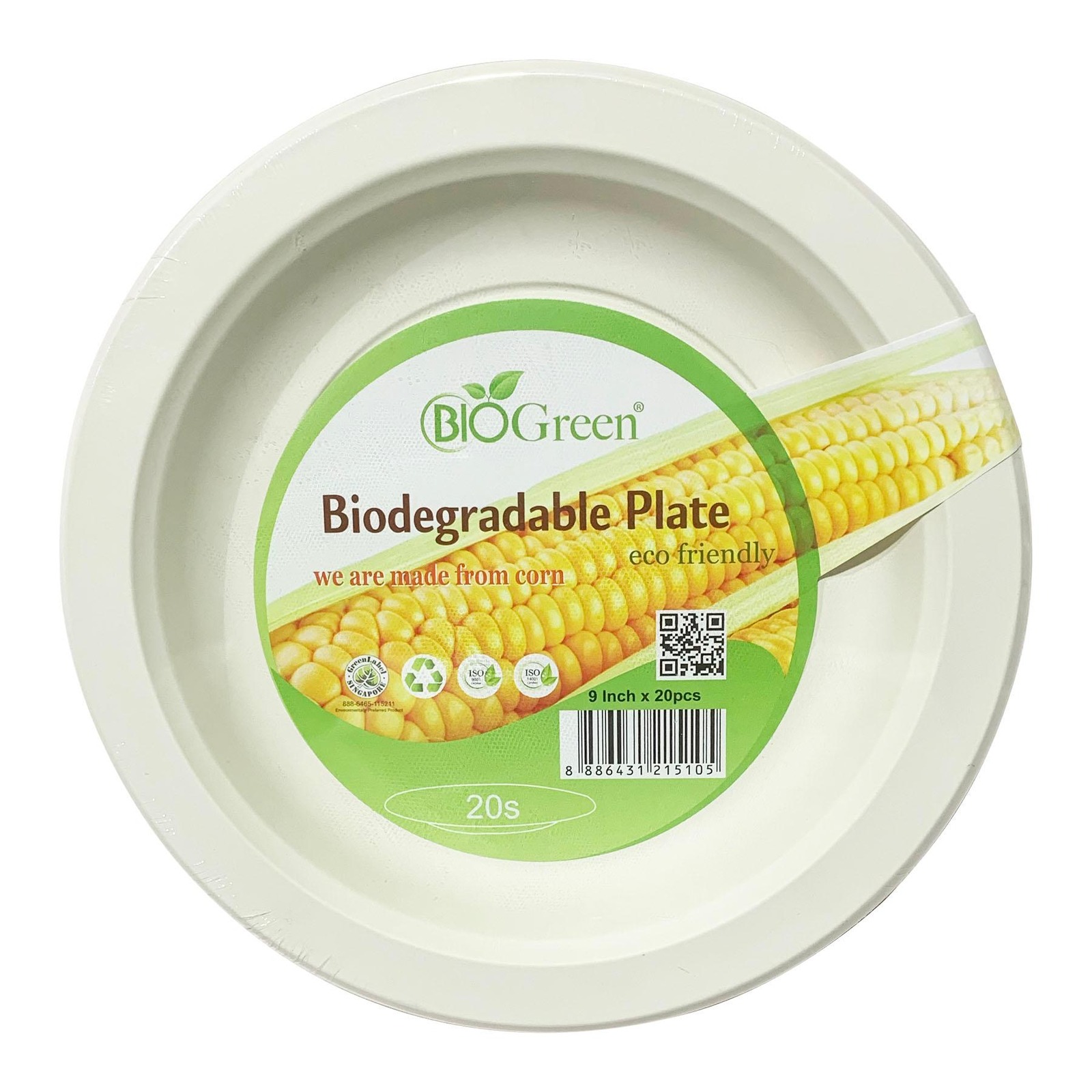 BIOGREEN BD-9inch Plate 20s | NTUC FairPrice
