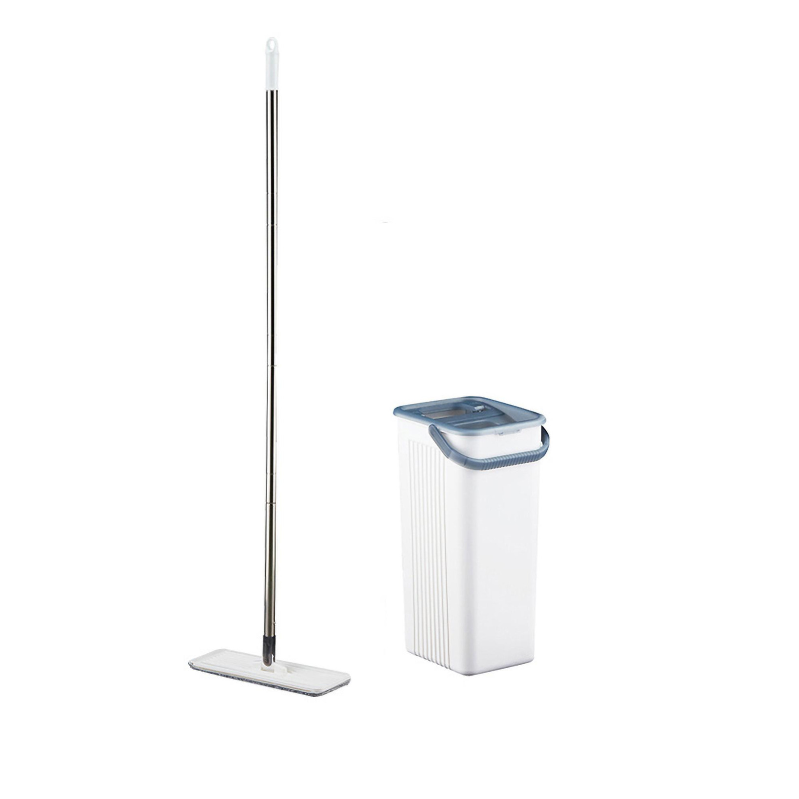 Supamop Slide Clean Double Scraper Flat Mop Set - Grey | NTUC FairPrice