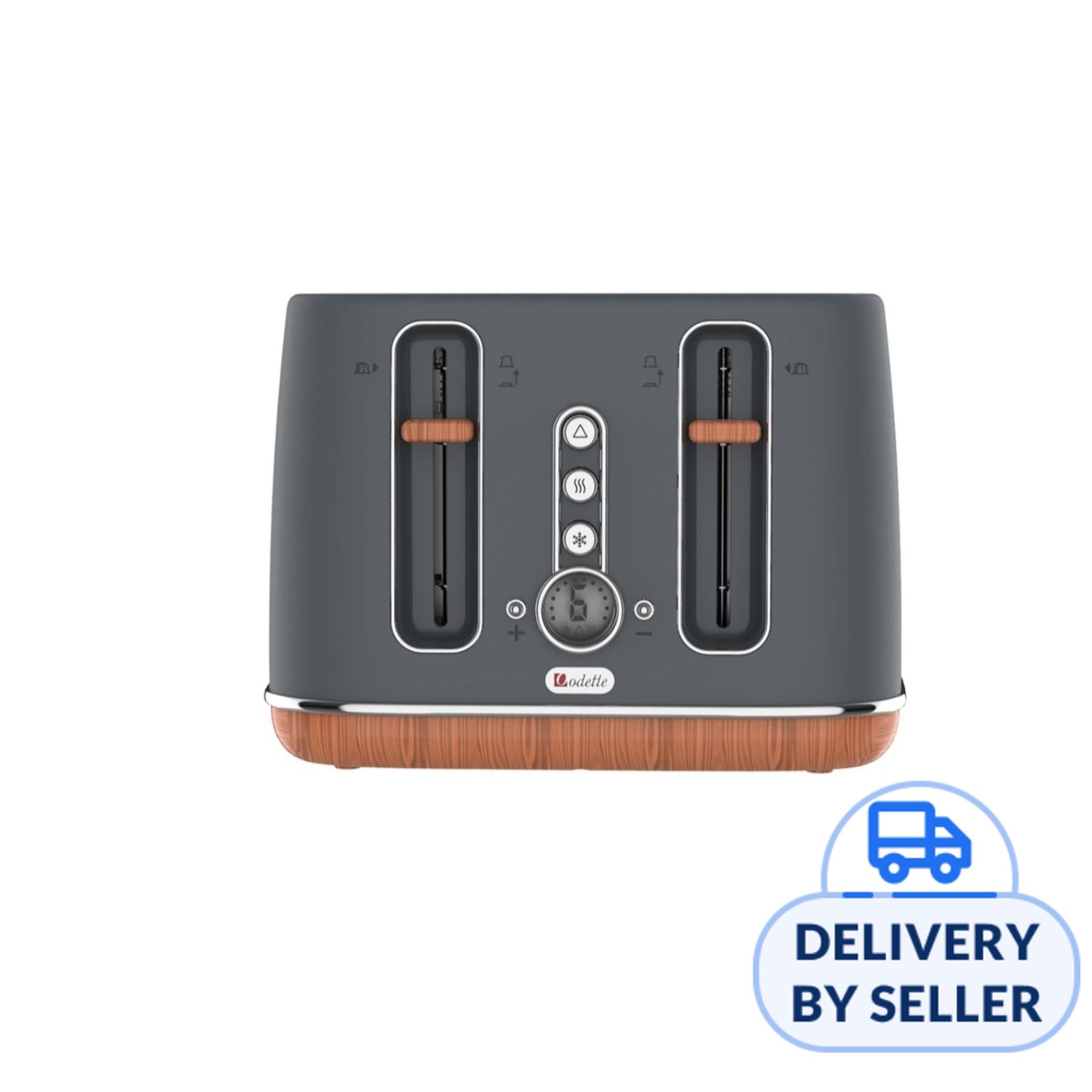 Odette Otto Series 4-Slice Bread Toaster (Grey) | NTUC FairPrice