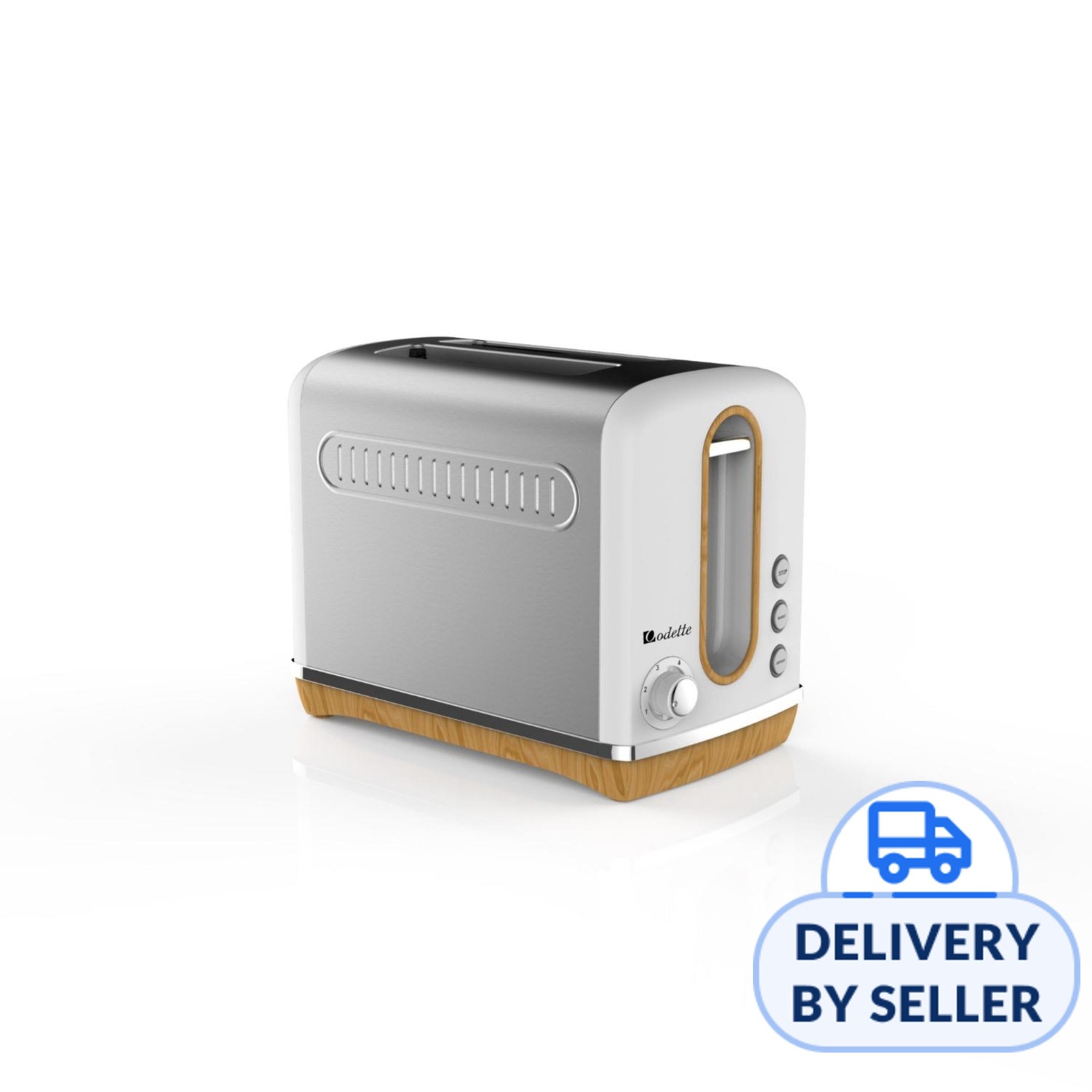 Odette Streamline Series 2-Slice Bread Toaster (White) | NTUC FairPrice