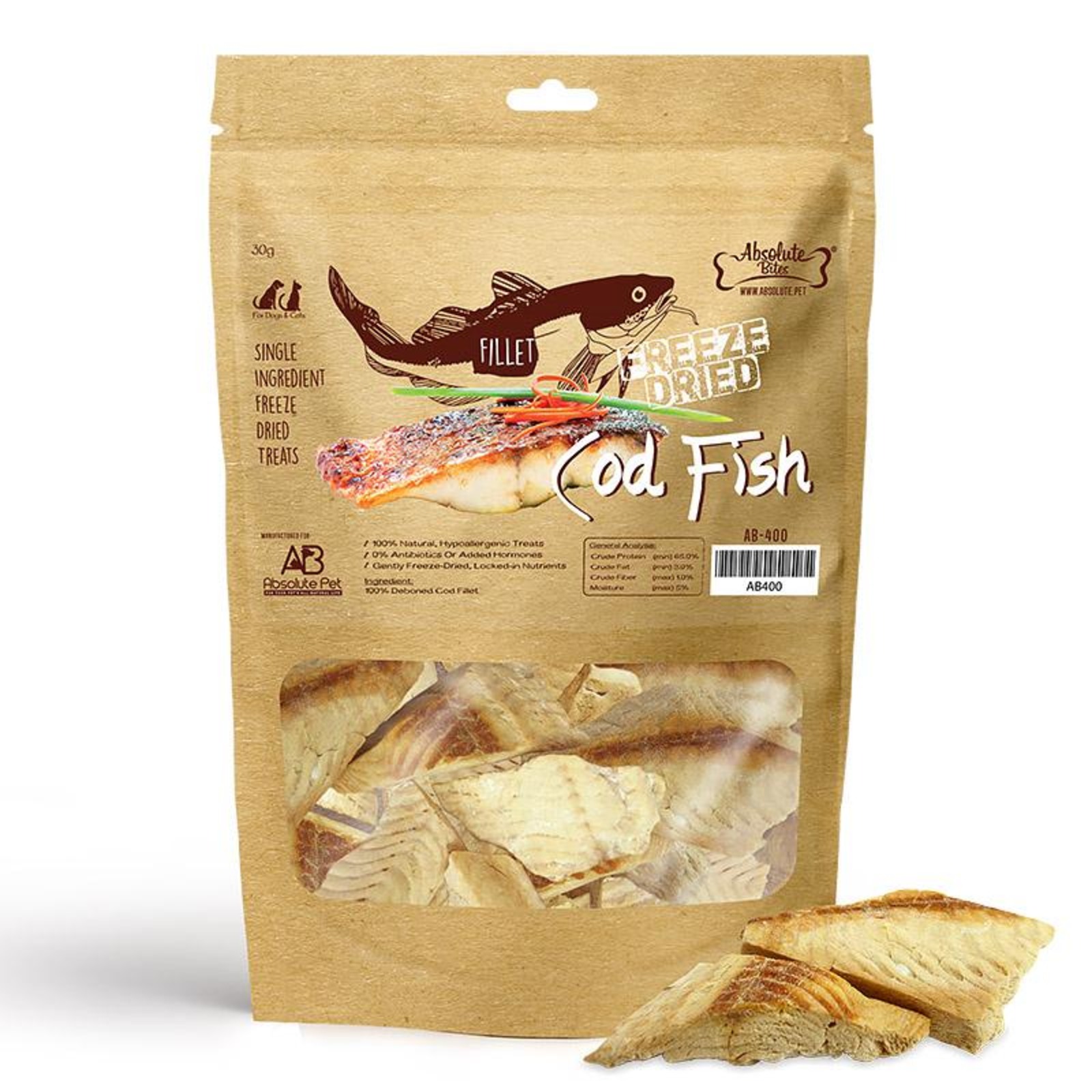 Absolute Bites Freezed Dried Cod Fish | NTUC FairPrice