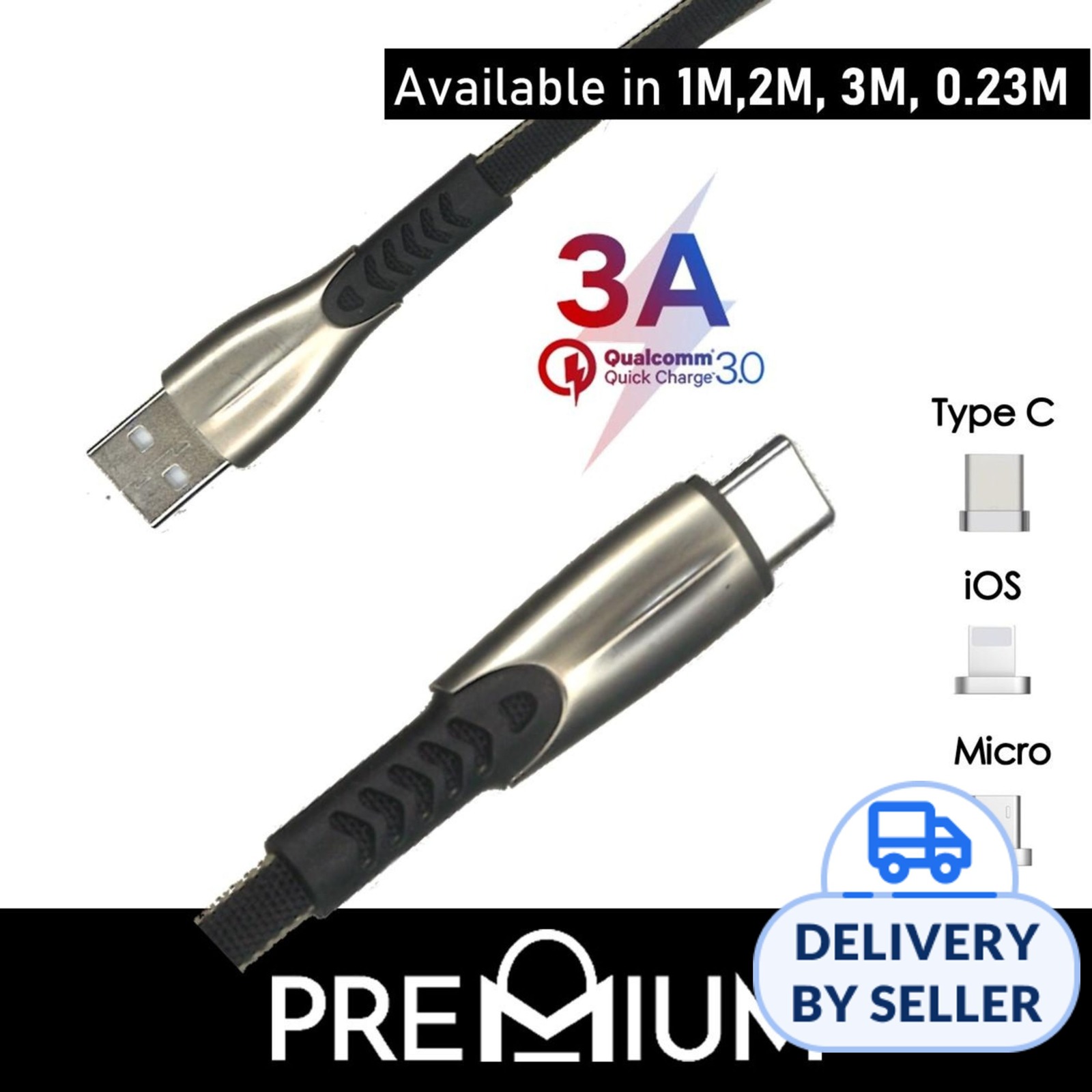 PremiumSG Cobra Head USB to Micro 2M (Black) | NTUC FairPrice
