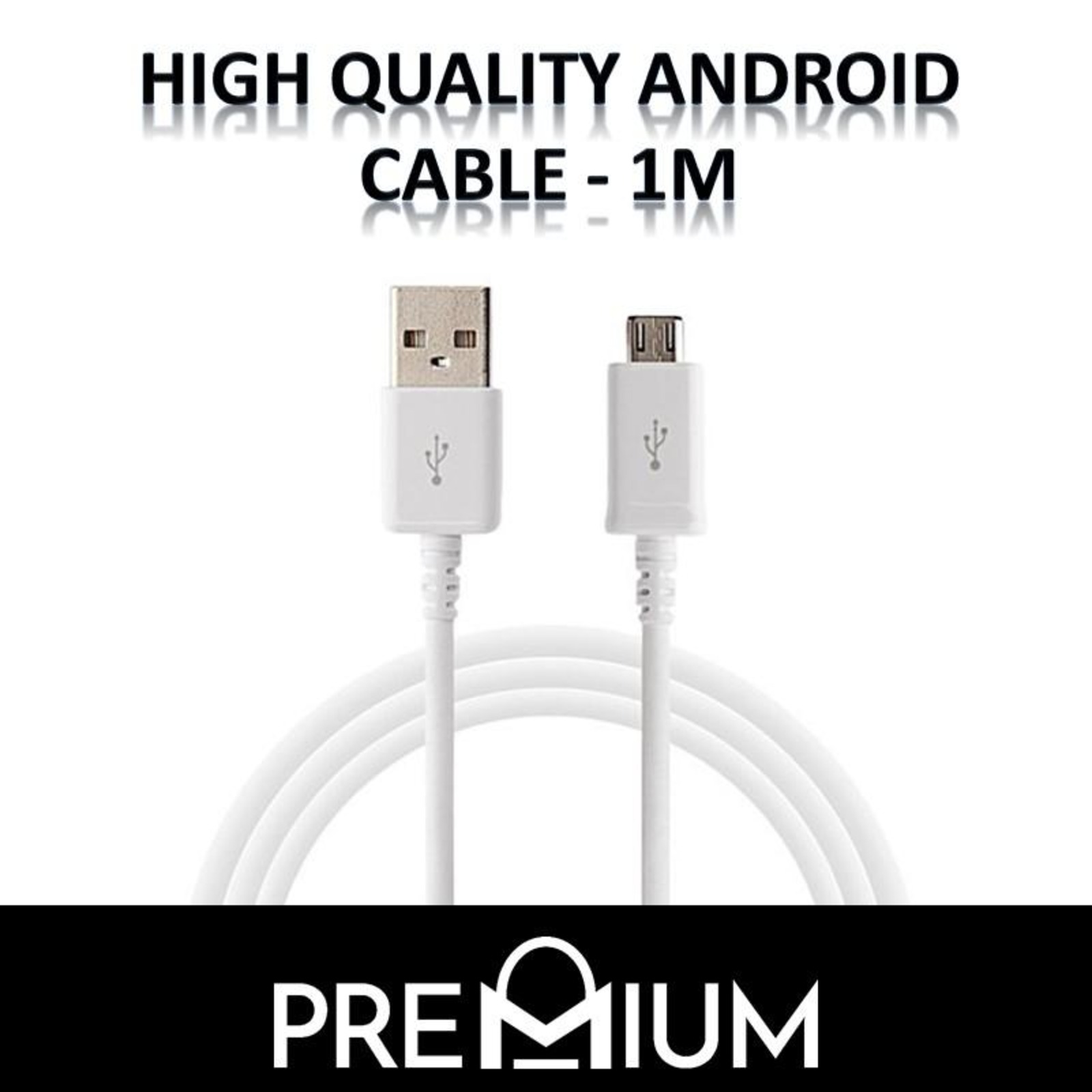 PremiumSG High Quality USB to Micro 1M (White) | NTUC FairPrice