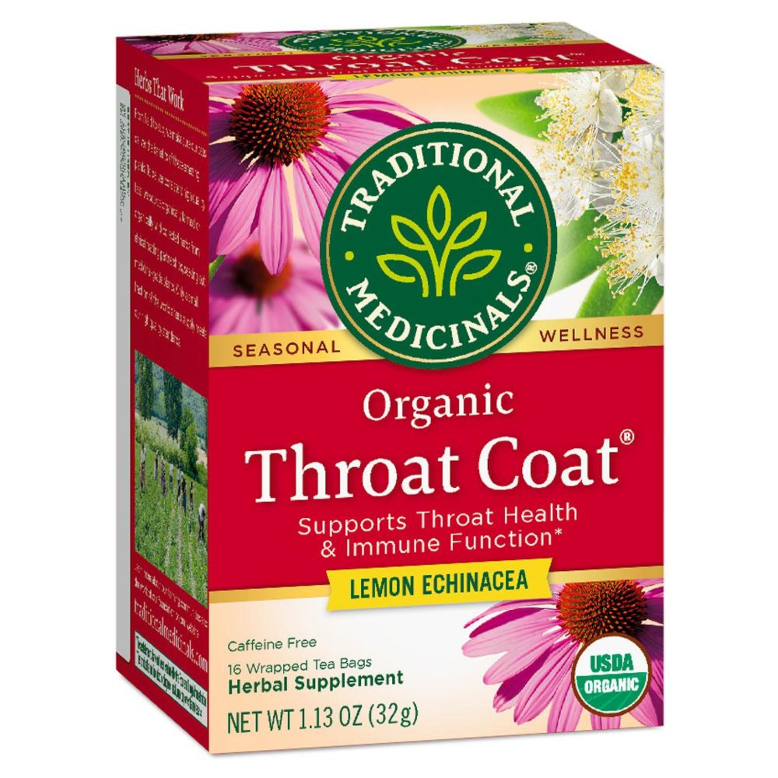 Traditional Medicinals Organic Lemon Echinacea Throat Tea | NTUC FairPrice