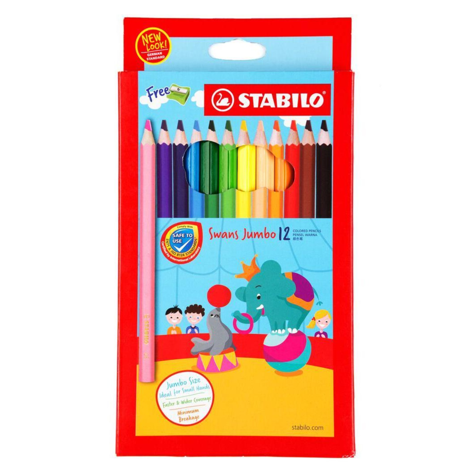 STABILO STABILO Swans Jumbo 12 Colour Pencils 1877J | NTUC FairPrice