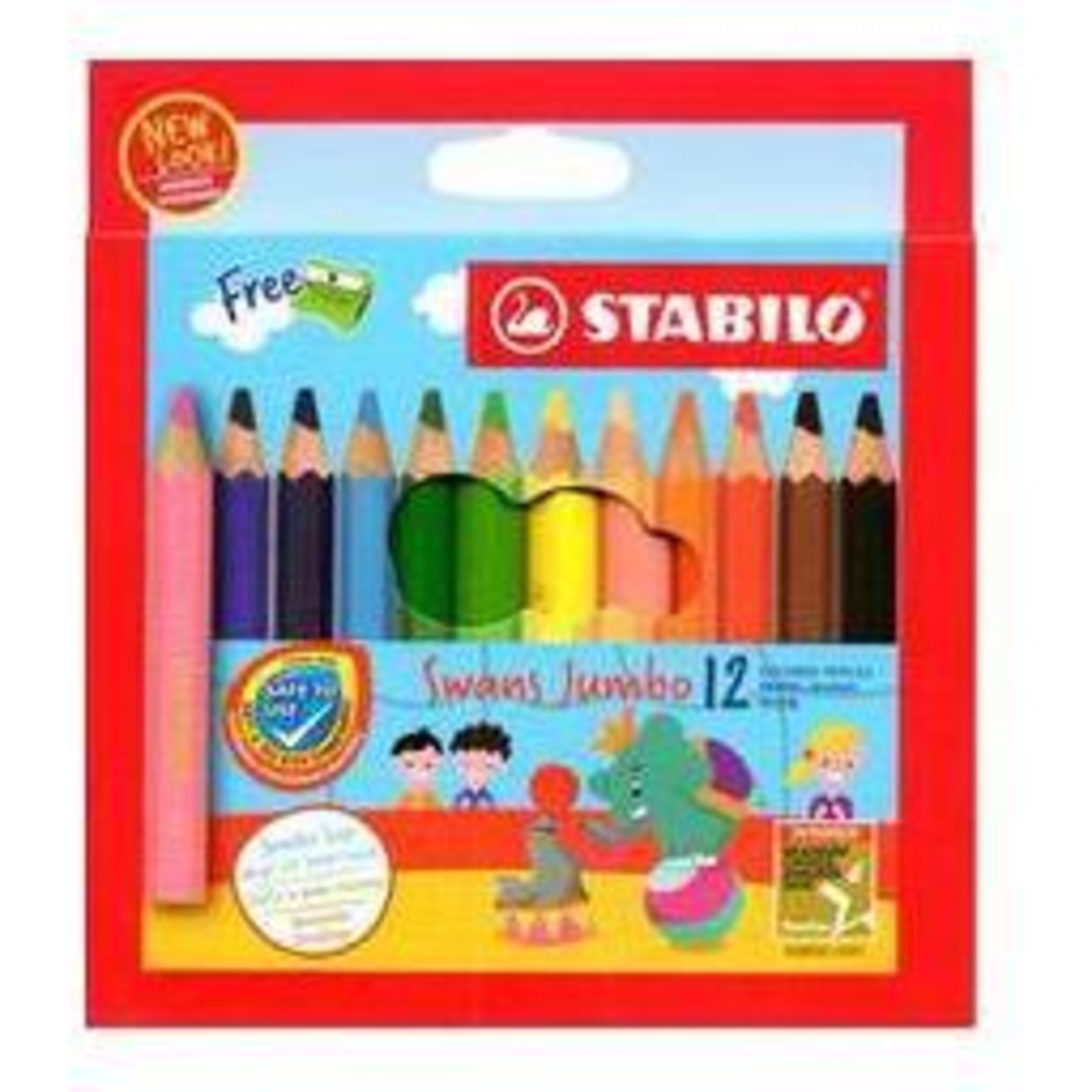 STABILO STABILO Swans Jumbo 12 H/L Colour Pencils 1873J | NTUC FairPrice