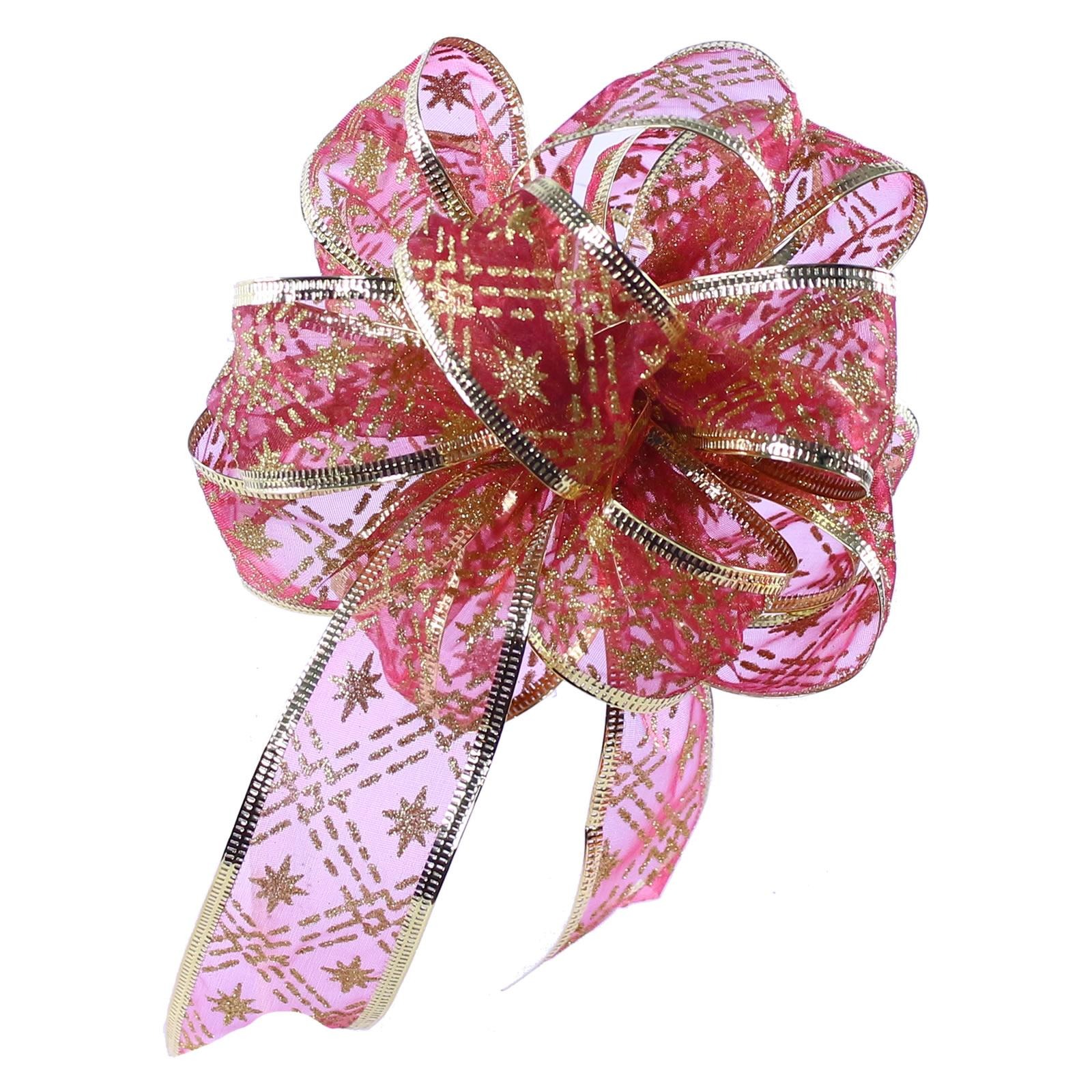 Partyforte Handmade Ribbon Decoration 6 In wide - Wine Red | NTUC FairPrice