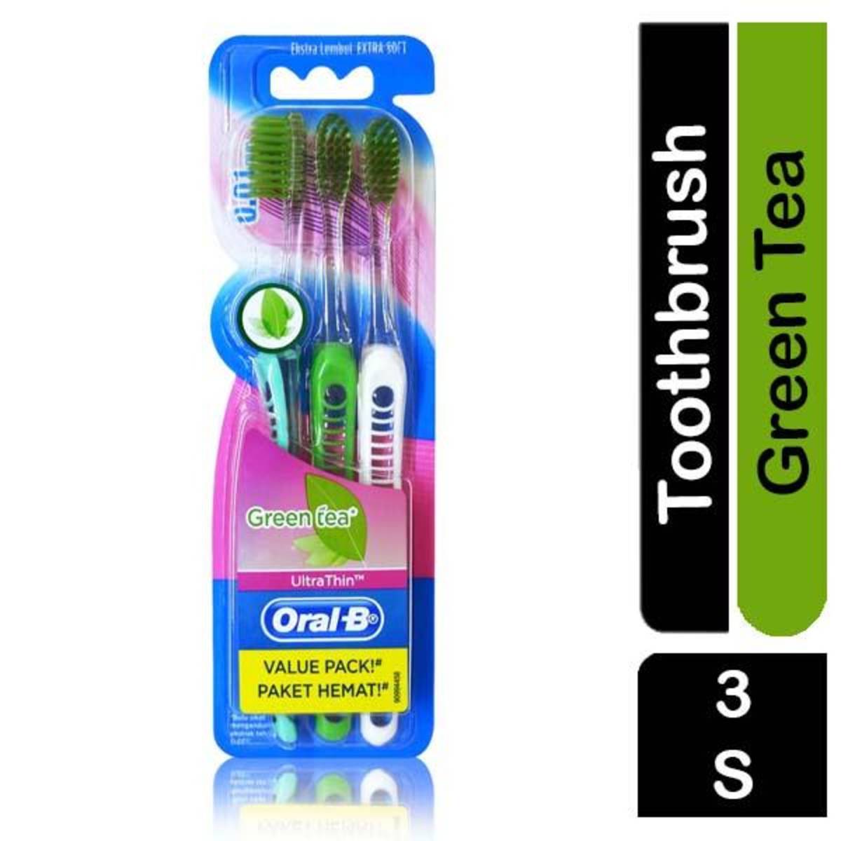 Oral-B UltraThin Green Tea Gum Care Toothbrush- Extra Soft | NTUC FairPrice