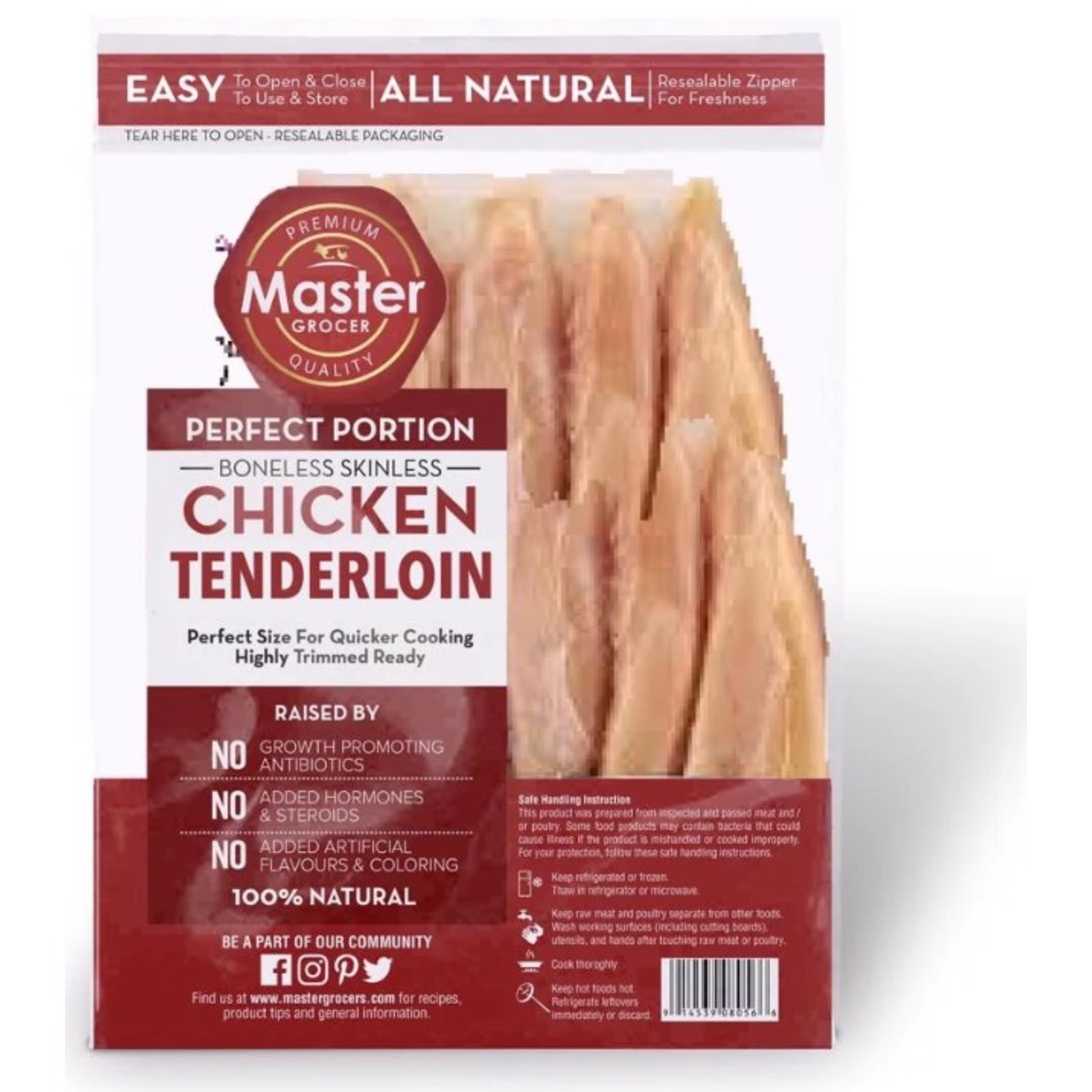 Master Grocer Chicken Tenderloin IQF 500G Frozen | NTUC FairPrice