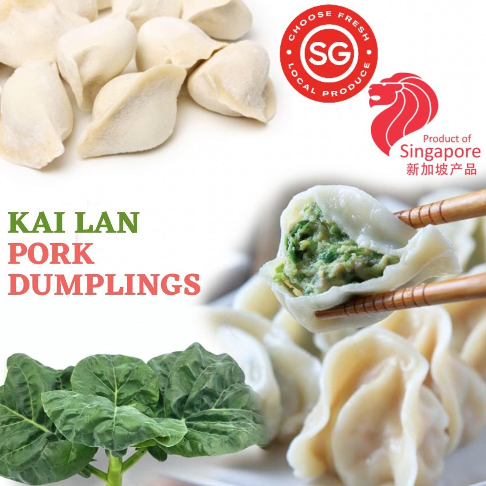 Vegeponics Kai Lan and Pork Dumpling | NTUC FairPrice