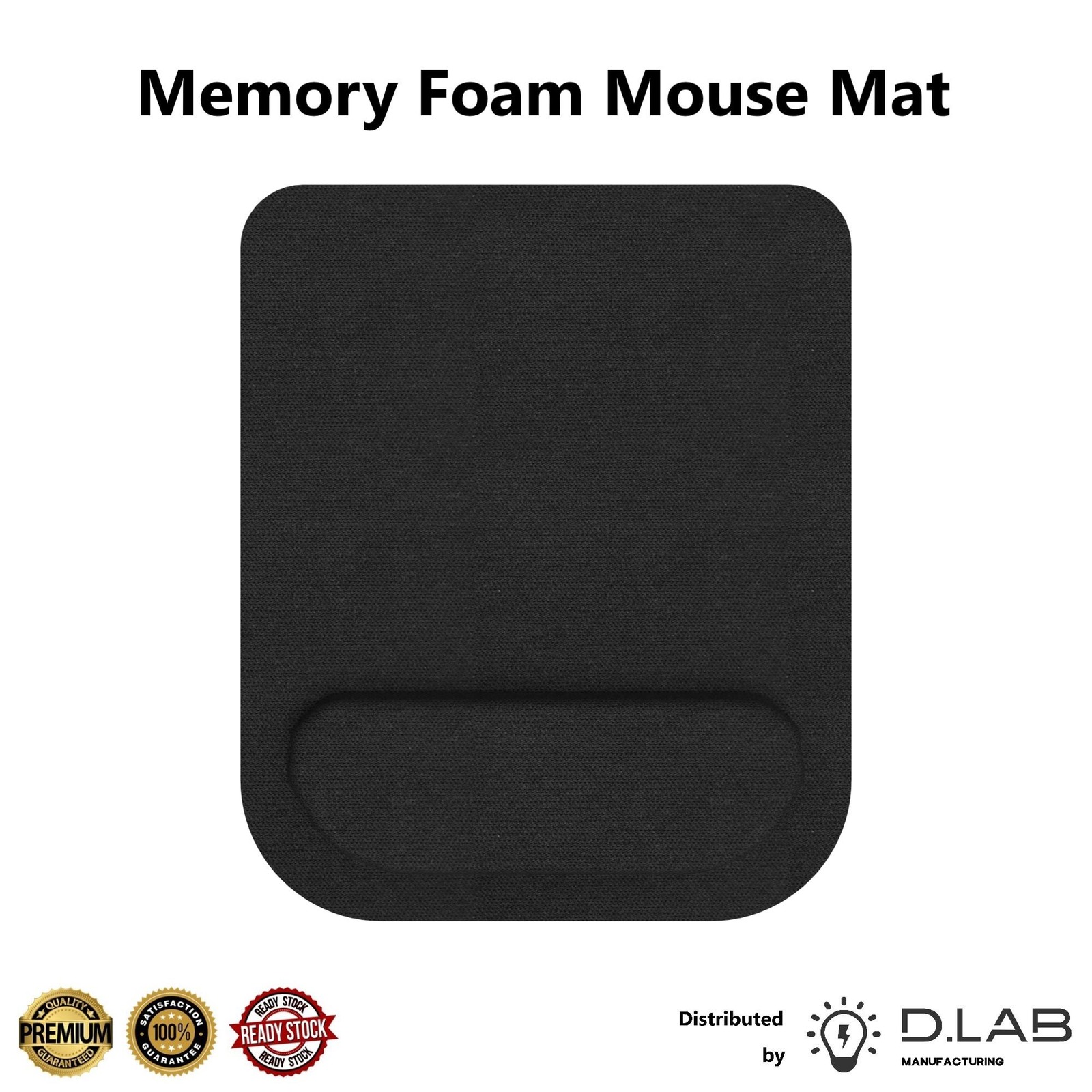 D.LAB Memory Foam Mouse Mat (NR9256) Black | NTUC FairPrice
