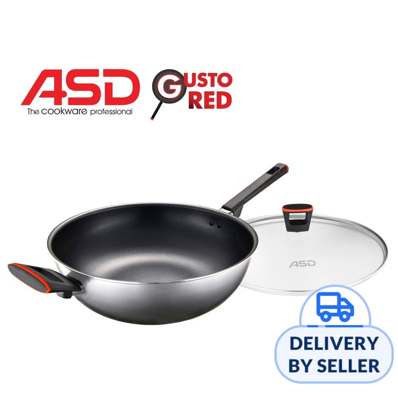 ASD 32cm Skillet wok + Glass Cover | NTUC FairPrice