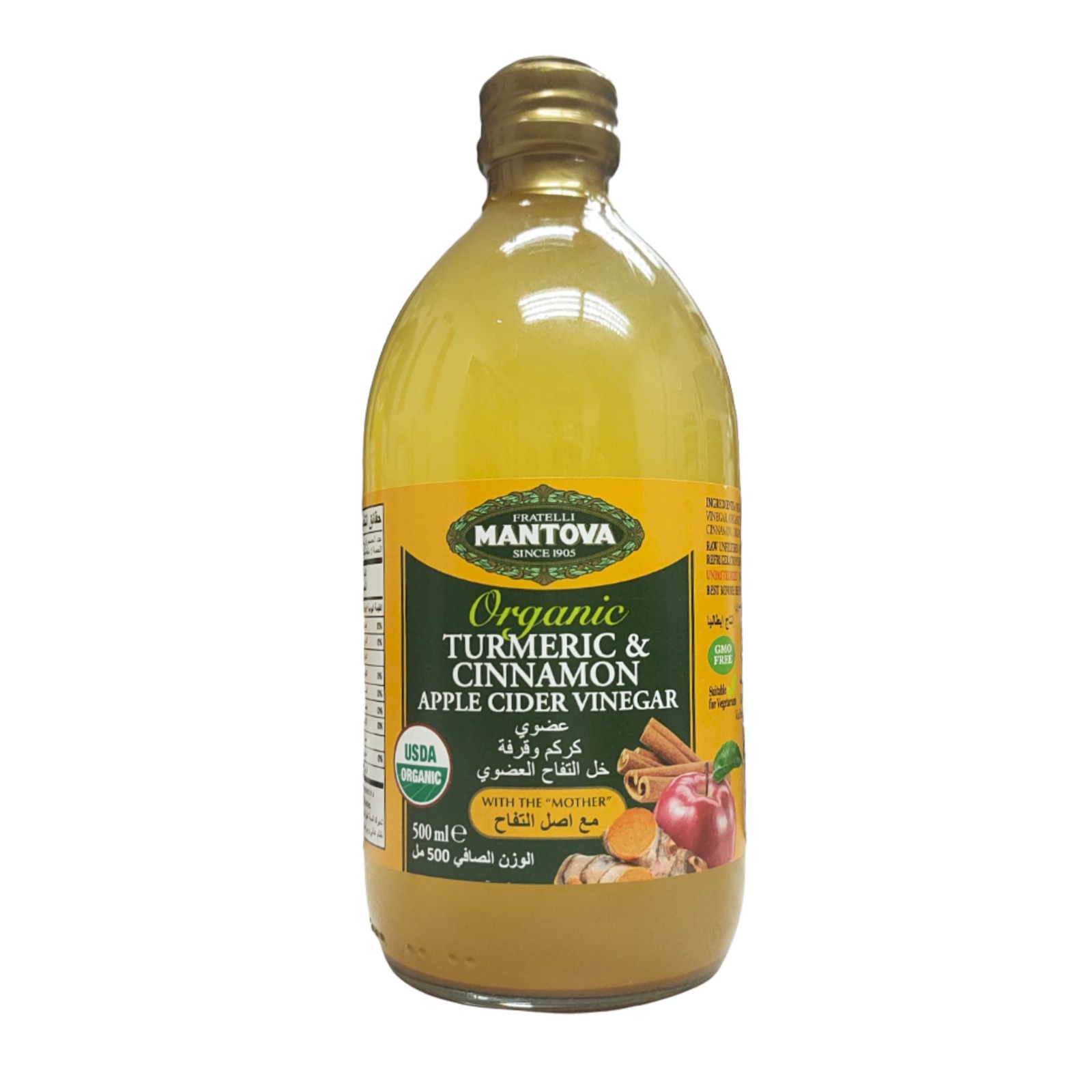 Mantova Organic Apple Cider Vinegar - Turmeric and Cinnamon | NTUC ...