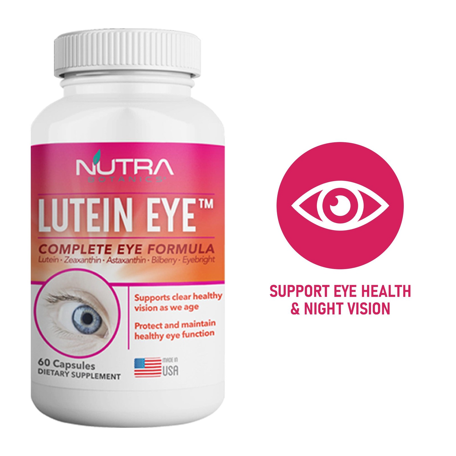 Nutra Botanics Lutein Eye Supplement + Zeaxanthin, Bilberry | NTUC ...