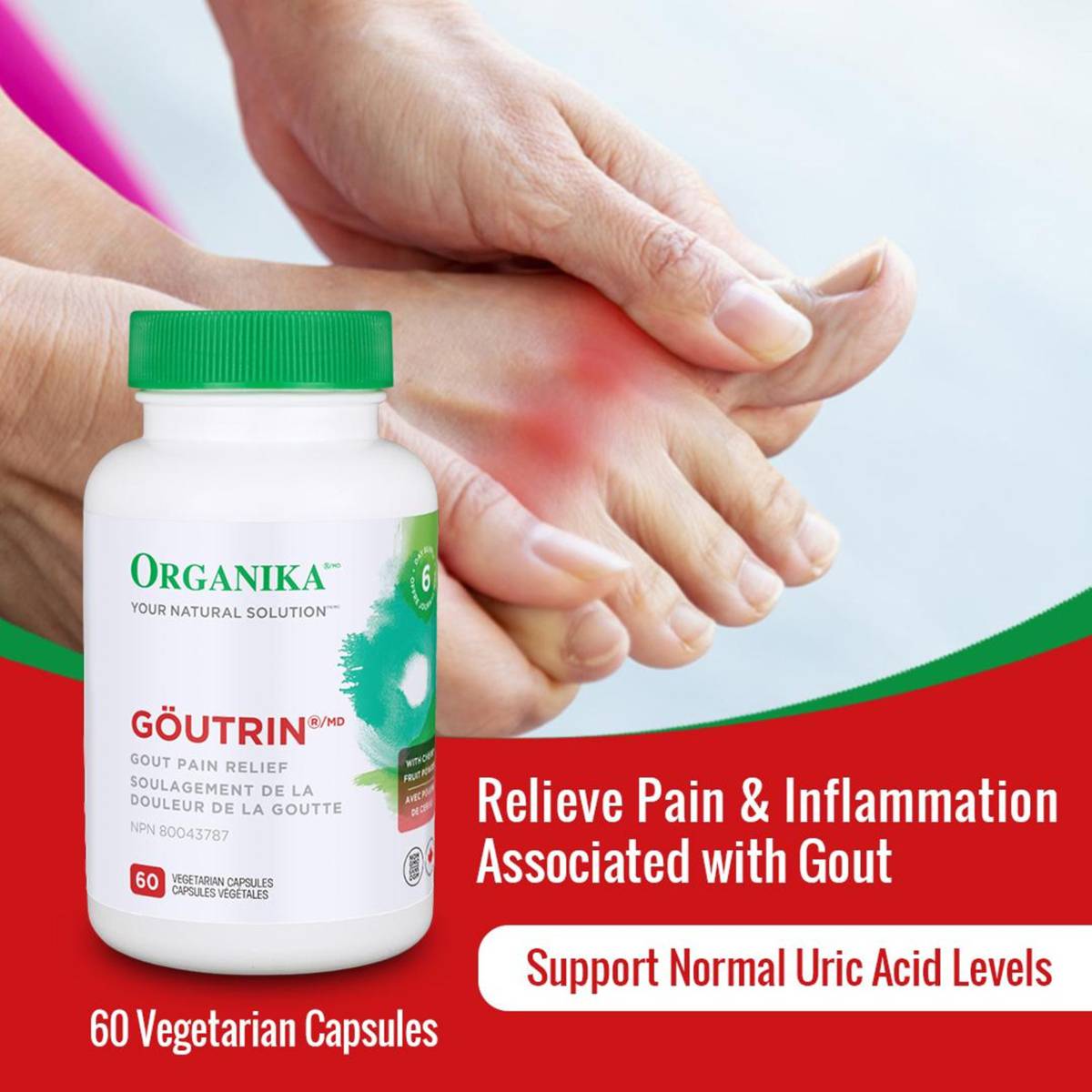 Organika Goutrin - Gout Pain Relief, Uric Acid Supplement | NTUC FairPrice
