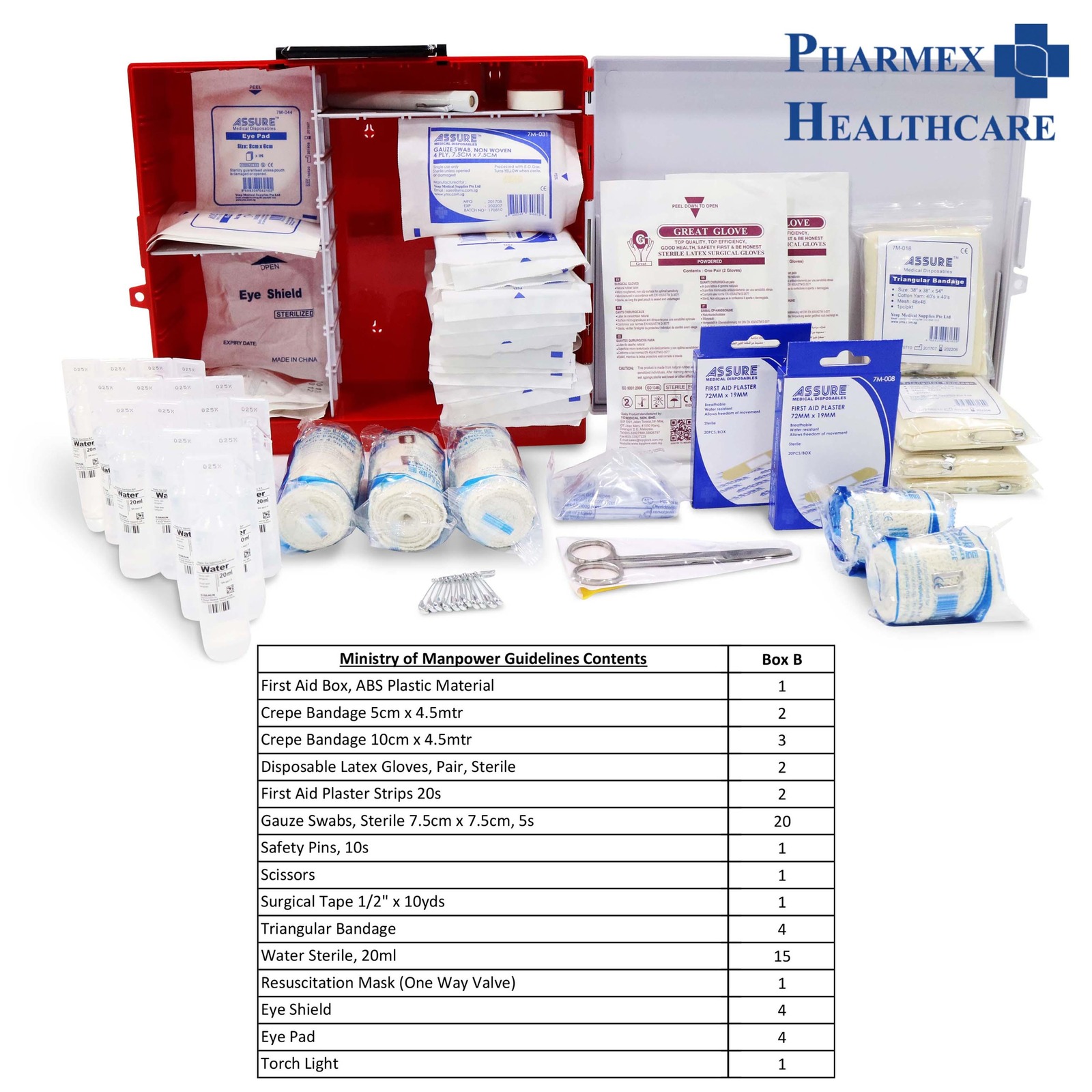 Assure First Aid Box, Complete Large (50 Pax), Box B | NTUC FairPrice