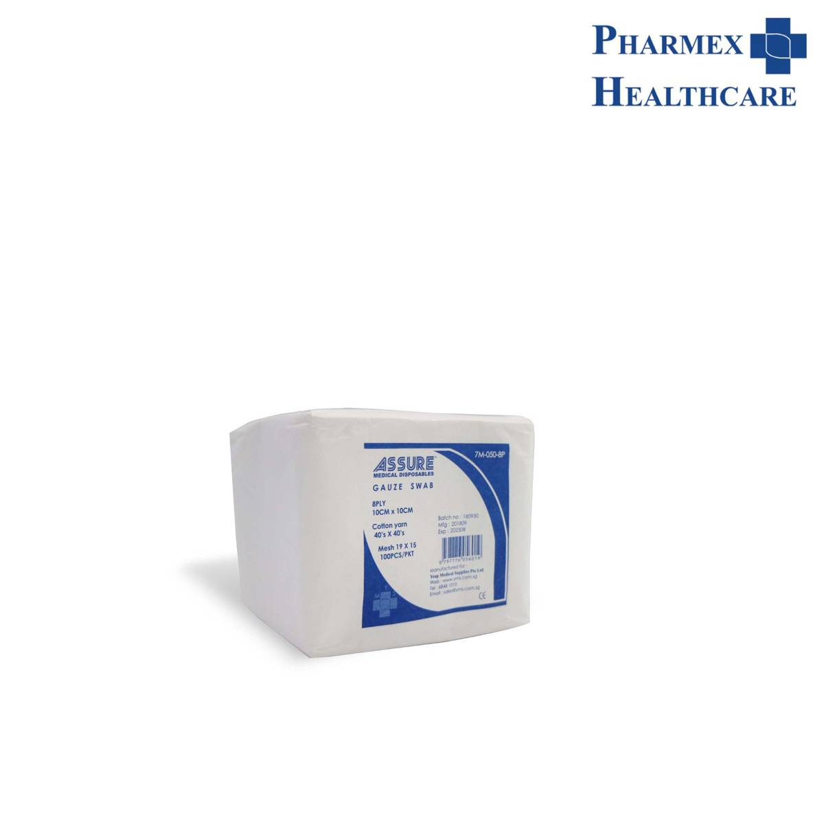 Assure Gauze Swab Non-sterile, 10cm x 10cm, Mesh 19x15, 8 Ply | NTUC ...