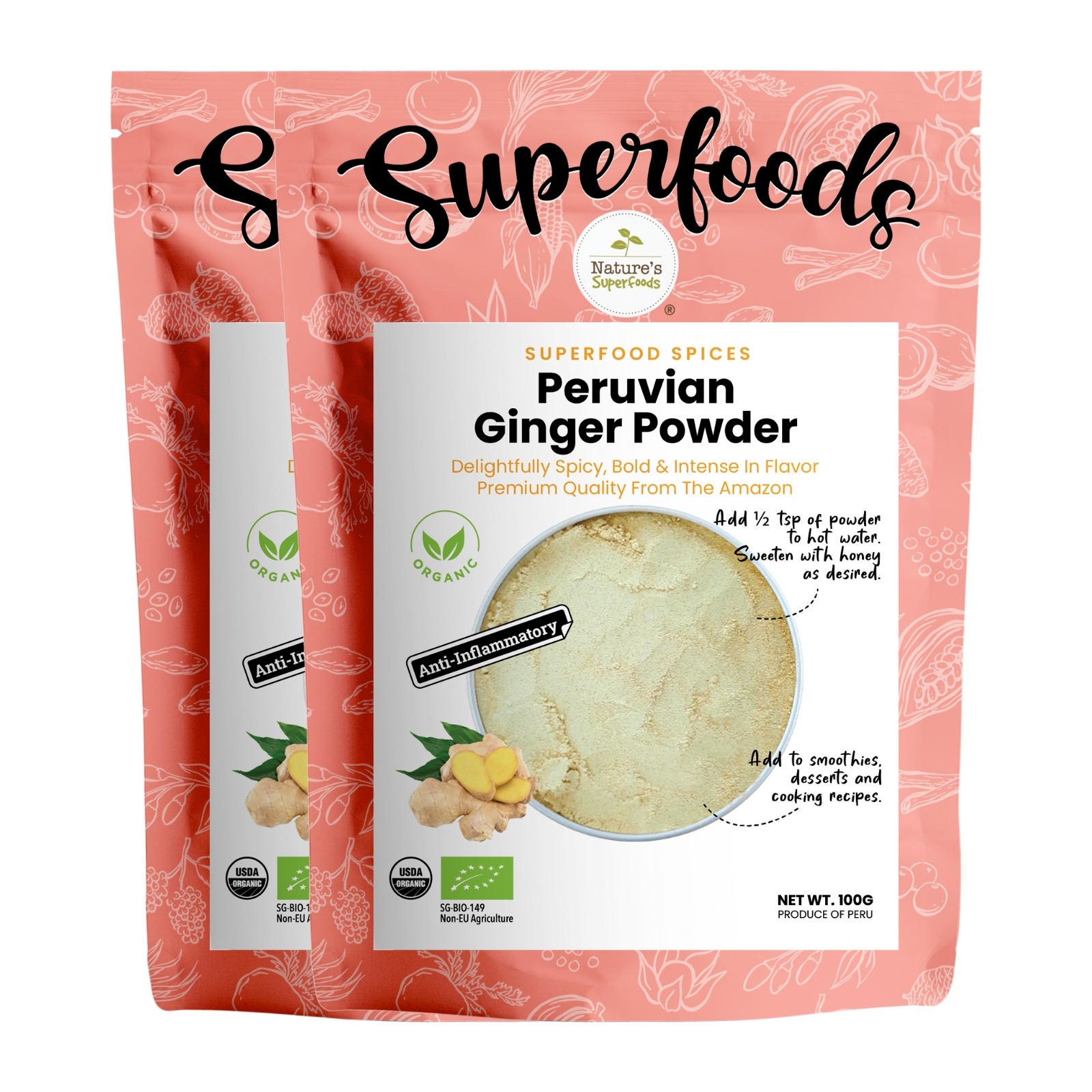 Nature's Superfoods Organic Raw Peruvian Ginger Powder | NTUC FairPrice