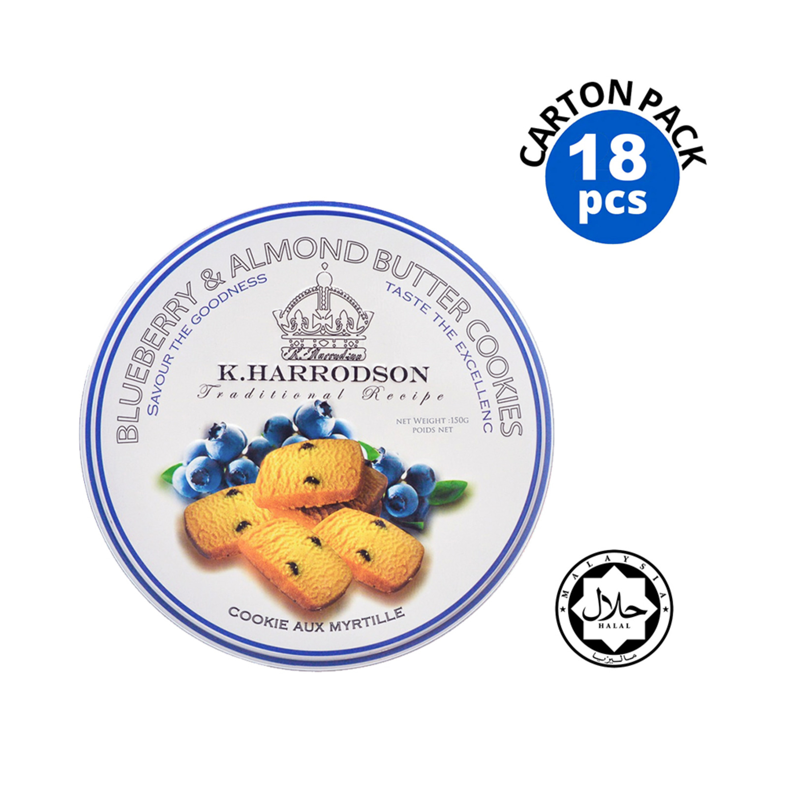 K Harrodson Blueberry And Almond Butter Cookies (Carton Pack) | NTUC ...