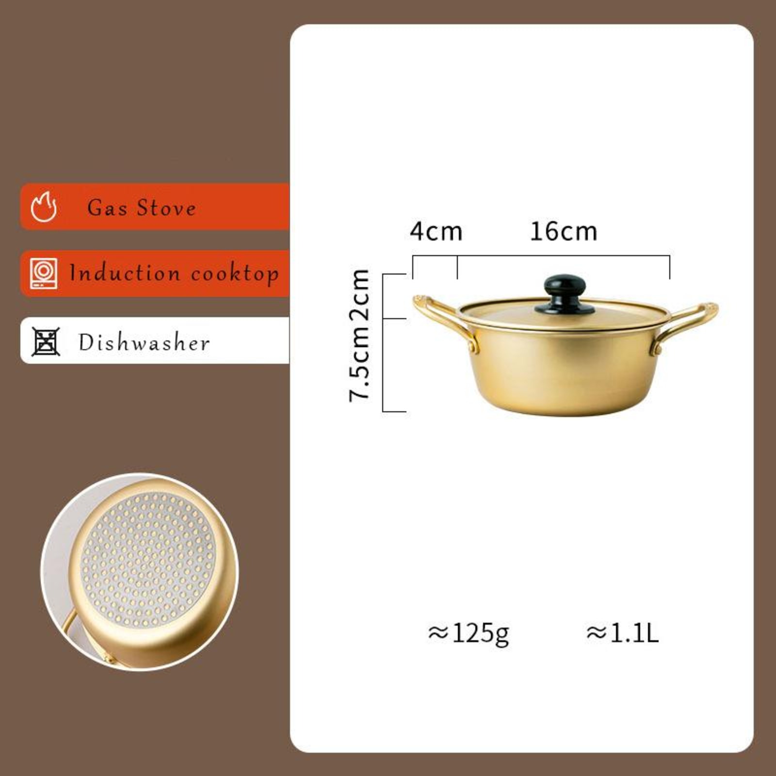 PurityWhite Korean Ramen Noodle Pot induction stove 16cm | NTUC FairPrice