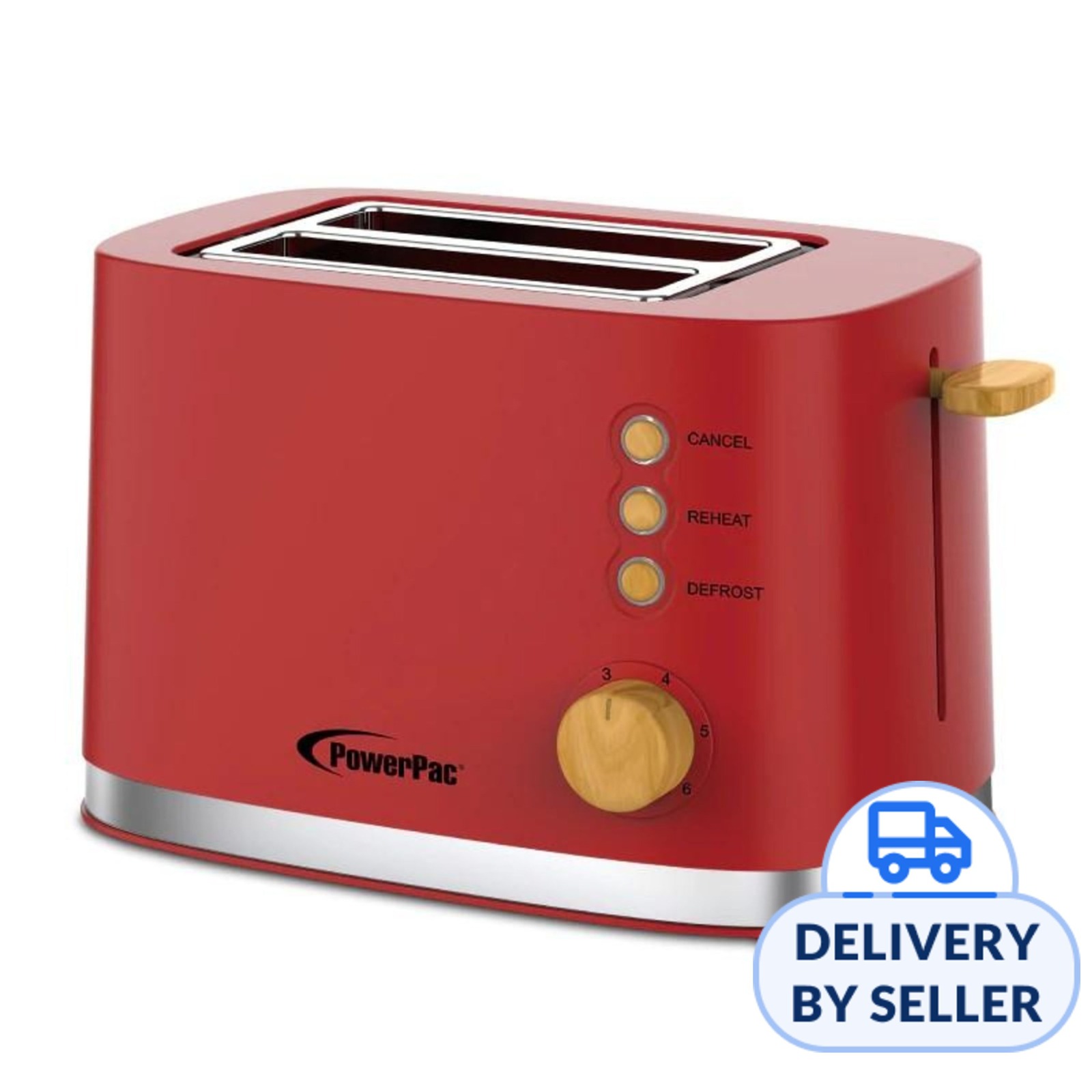 PowerPac (PPT05R) 2 Slice Bread Toaster With Auto POP UP-RED | NTUC ...