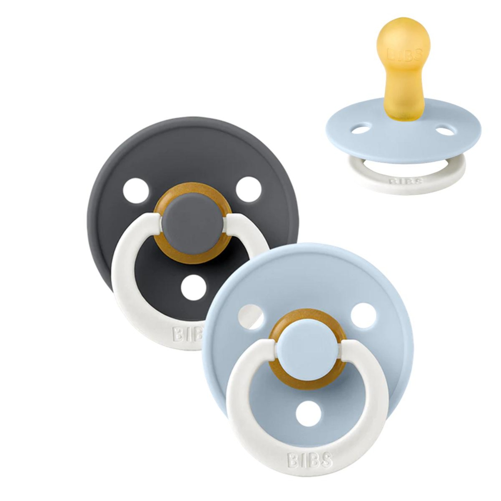 BIBS Natural Rubber Pacifier Iron Night & Baby Blue Night 0M+ | NTUC ...