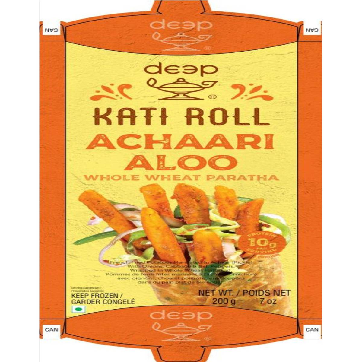 DEEP Kati Roll Achaari Aloo-Whole wheat Paratha | NTUC FairPrice