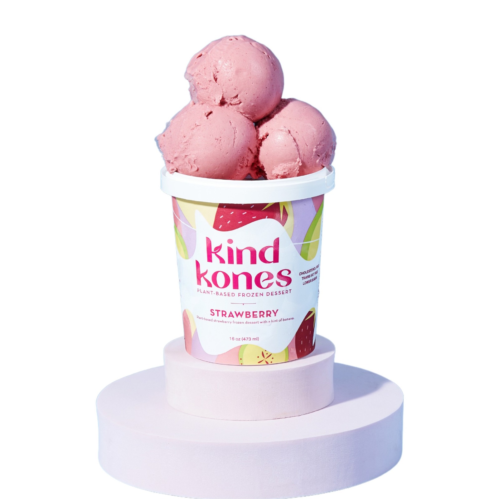 Kind Kones Strawberry - Vegan, Plant Based Ice Cream | NTUC FairPrice
