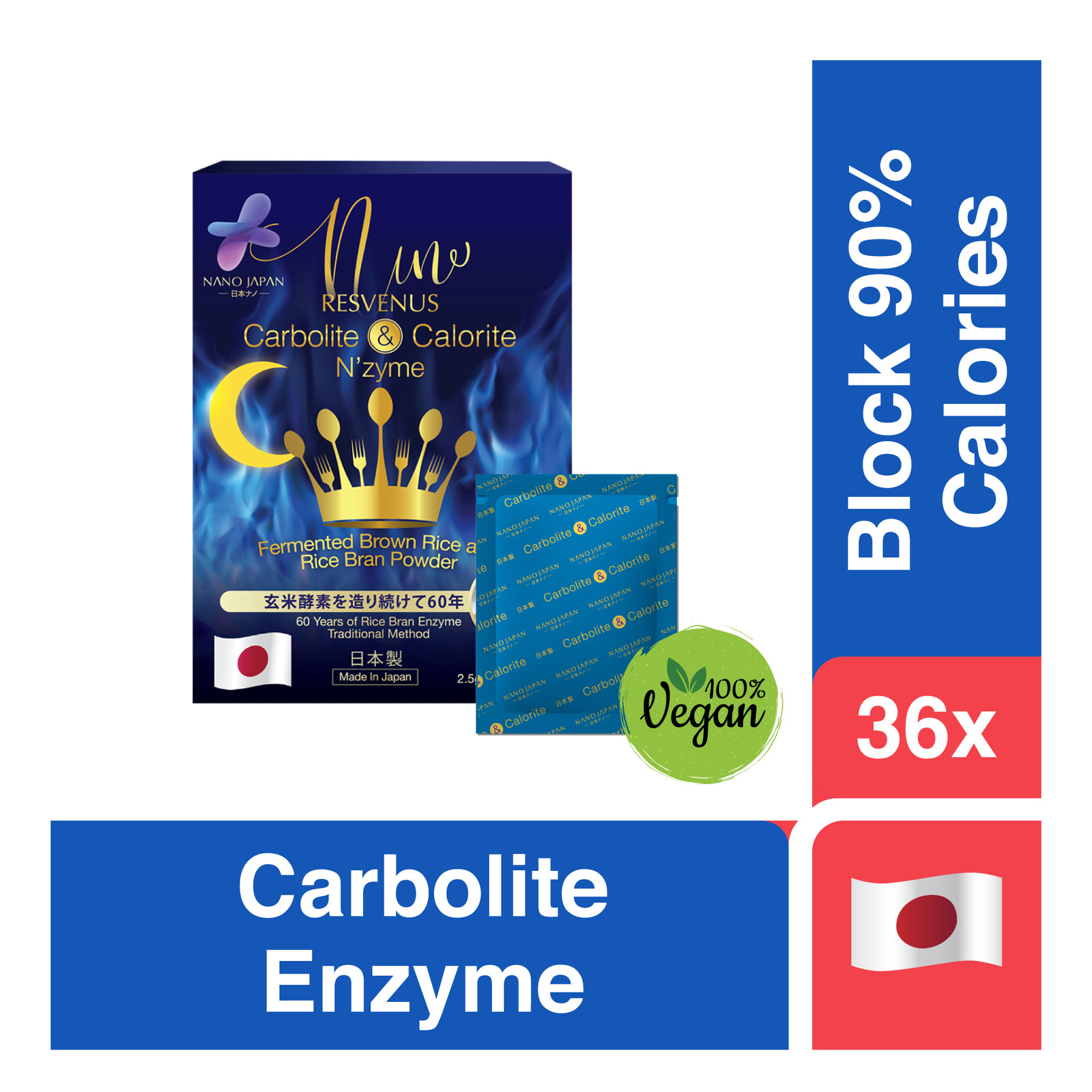 Nano Japan Carbolite Enzyme - Block 90% Calories & Fats | NTUC FairPrice
