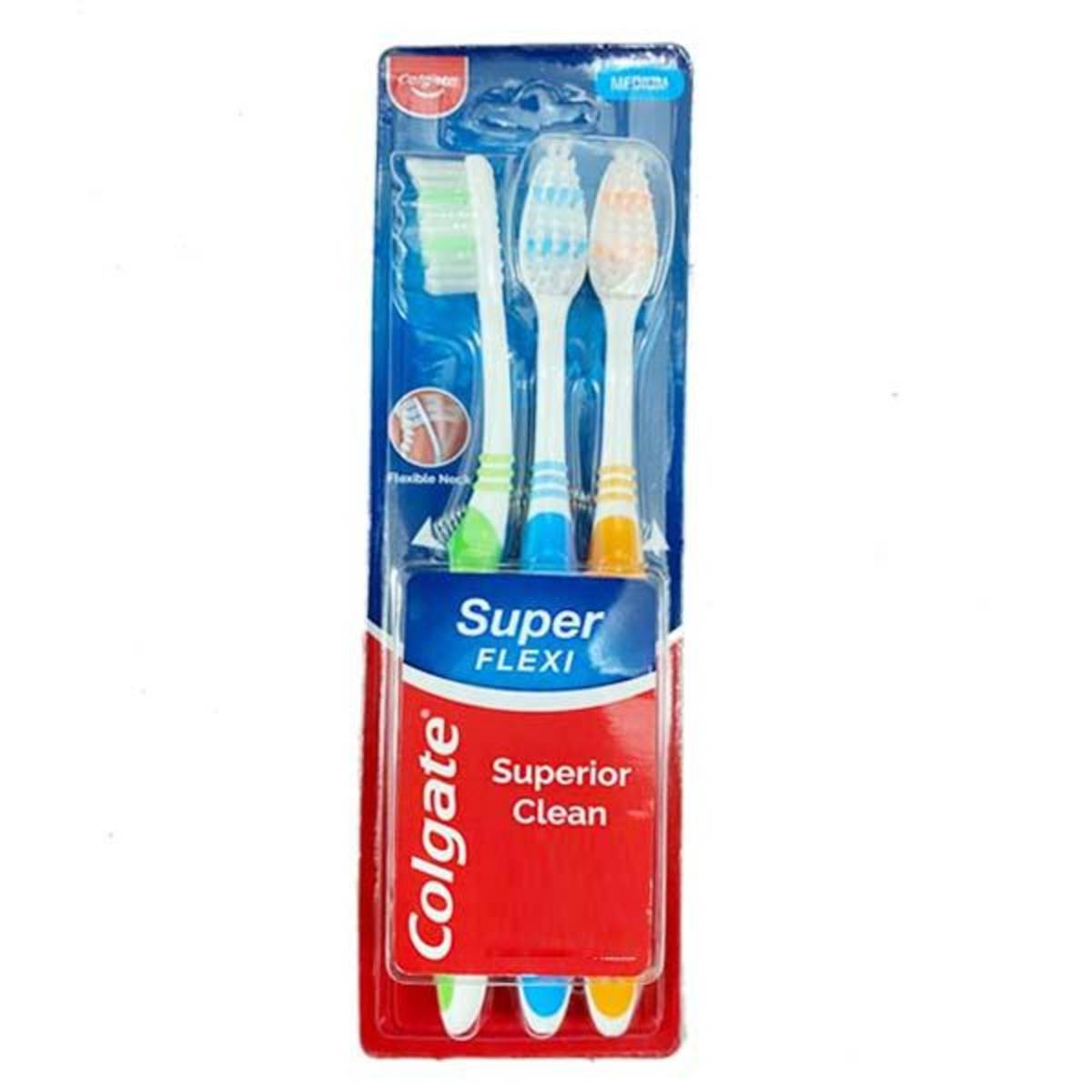 Colgate Super Flexi Neck Toothbrush Super Clean - Medium(3pcs | NTUC ...