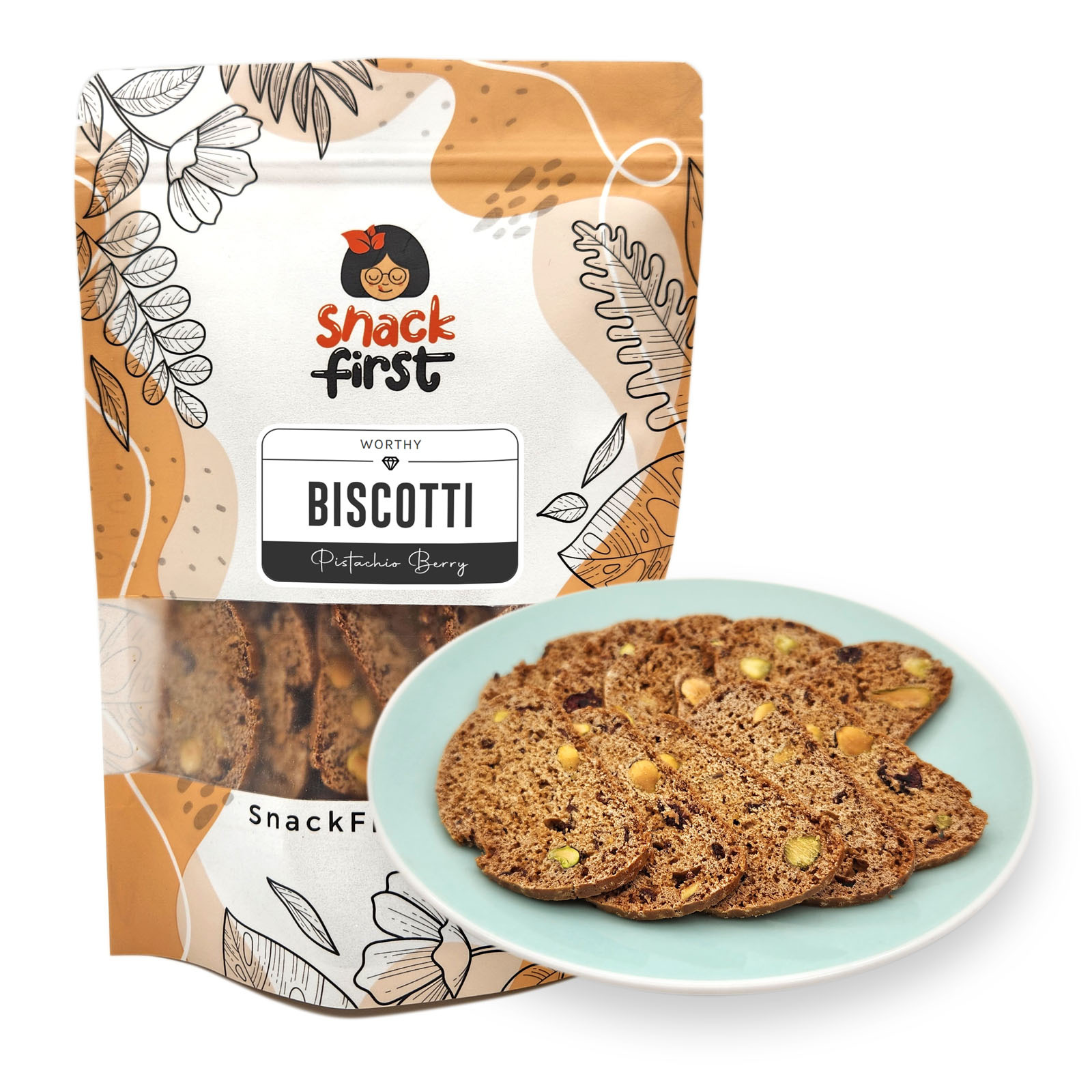 SnackFirst Worthy Pistachio Berry Biscotti - Less Sweet Snack | NTUC ...