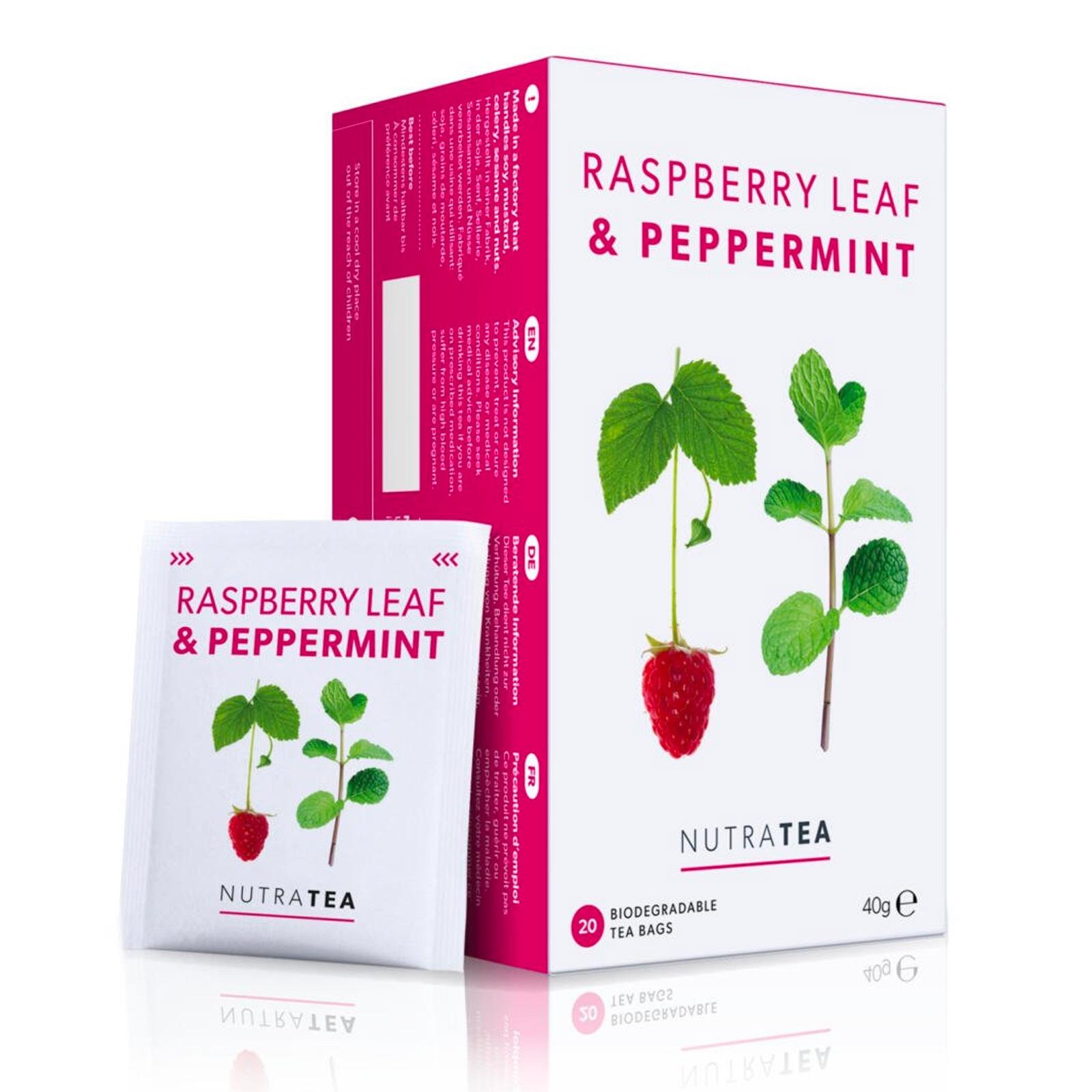 NutraTea Raspberry Leaf & Peppermint Tea, 20 Tea Bag | NTUC FairPrice